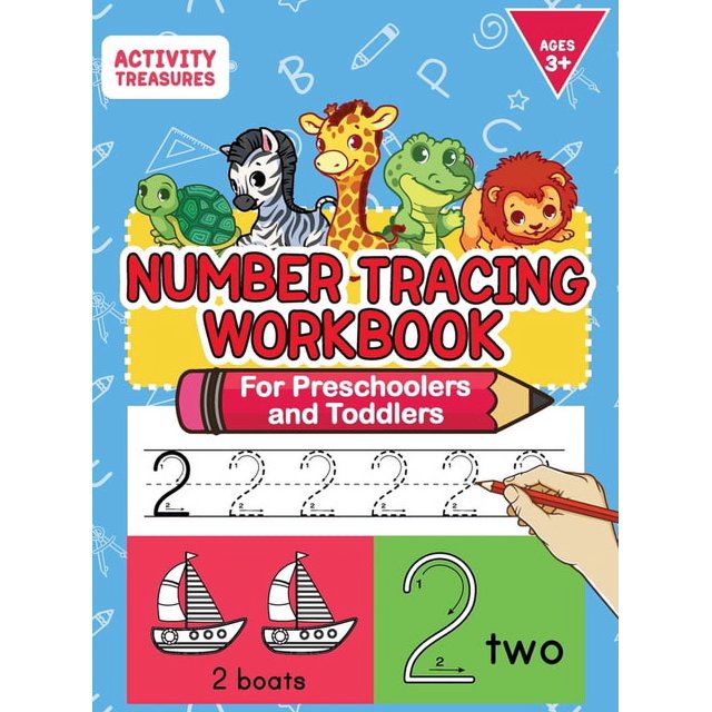 Number Tracing Workbook For Preschoolers And Toddlers: A Fun Number ...