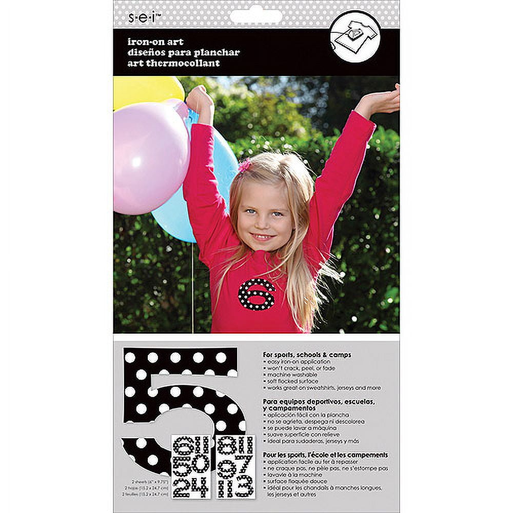 Number Transfers 1-1/2" 2 Sheets/Pkg-Black Polka Dot - Walmart.com