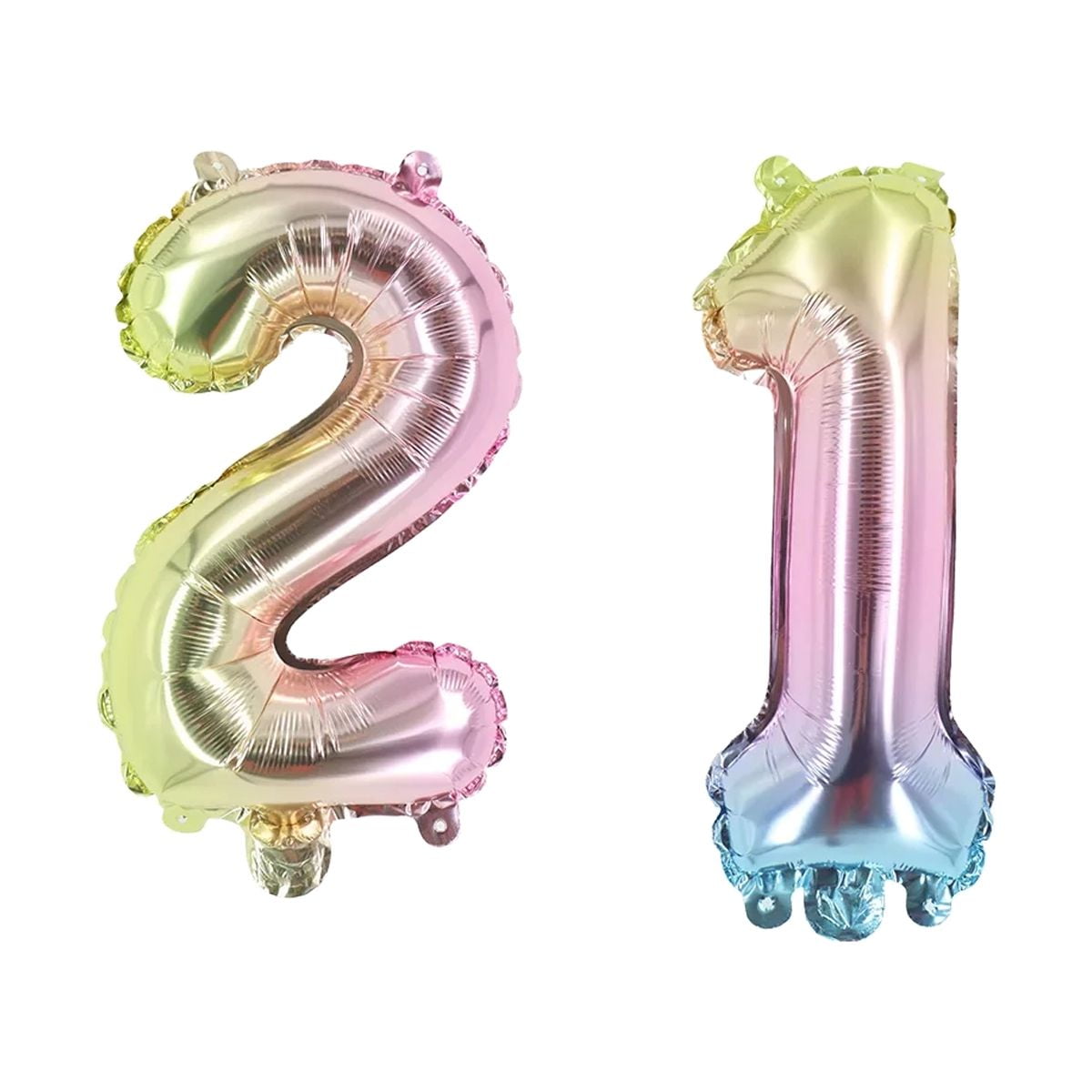 Number Twenty-One Colorful Balloon, 32" Foil Mylar, 21st Birthday Party ...
