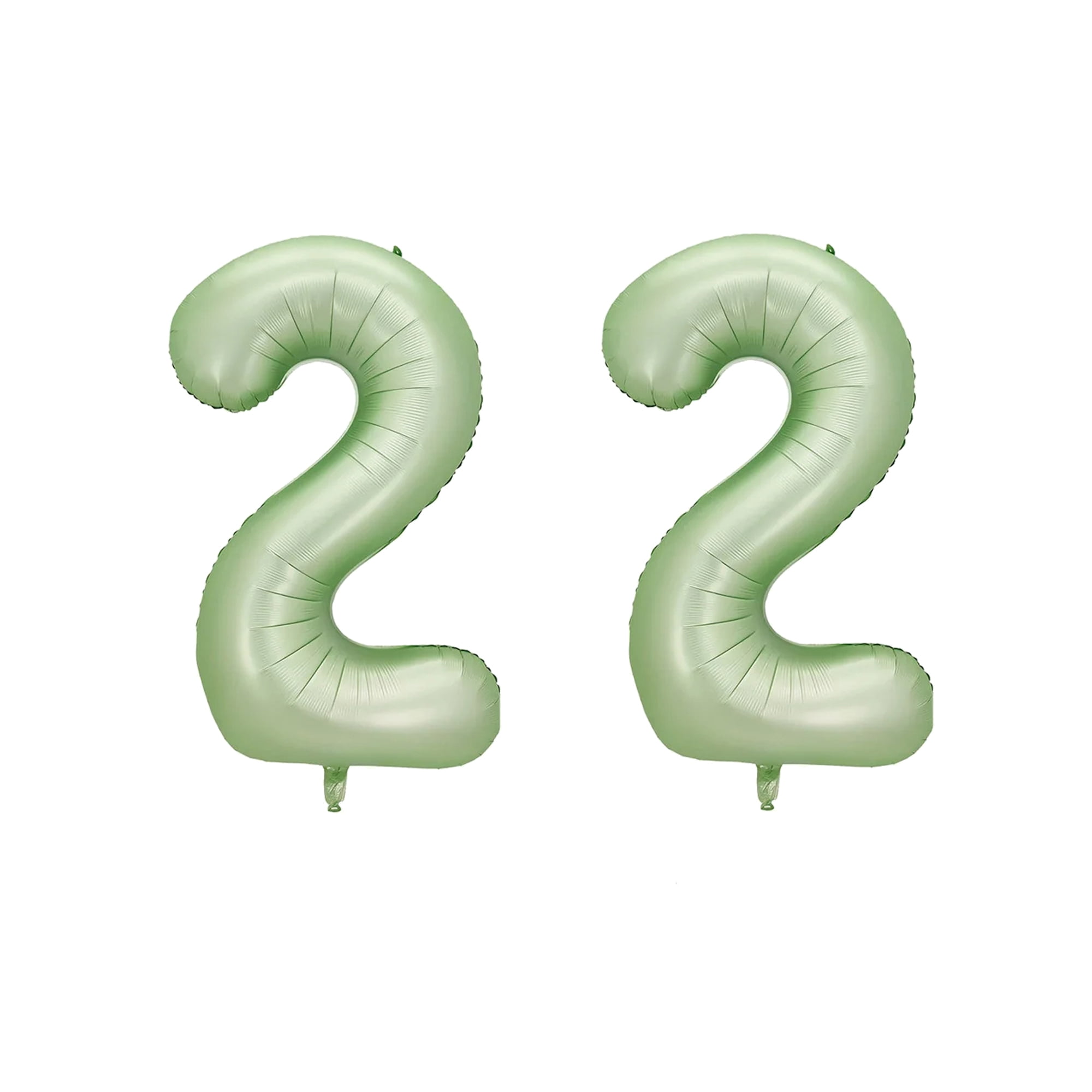 Number Twenty Two Balloon Pastel Sage Green Number 22 Balloon 32" Large ...