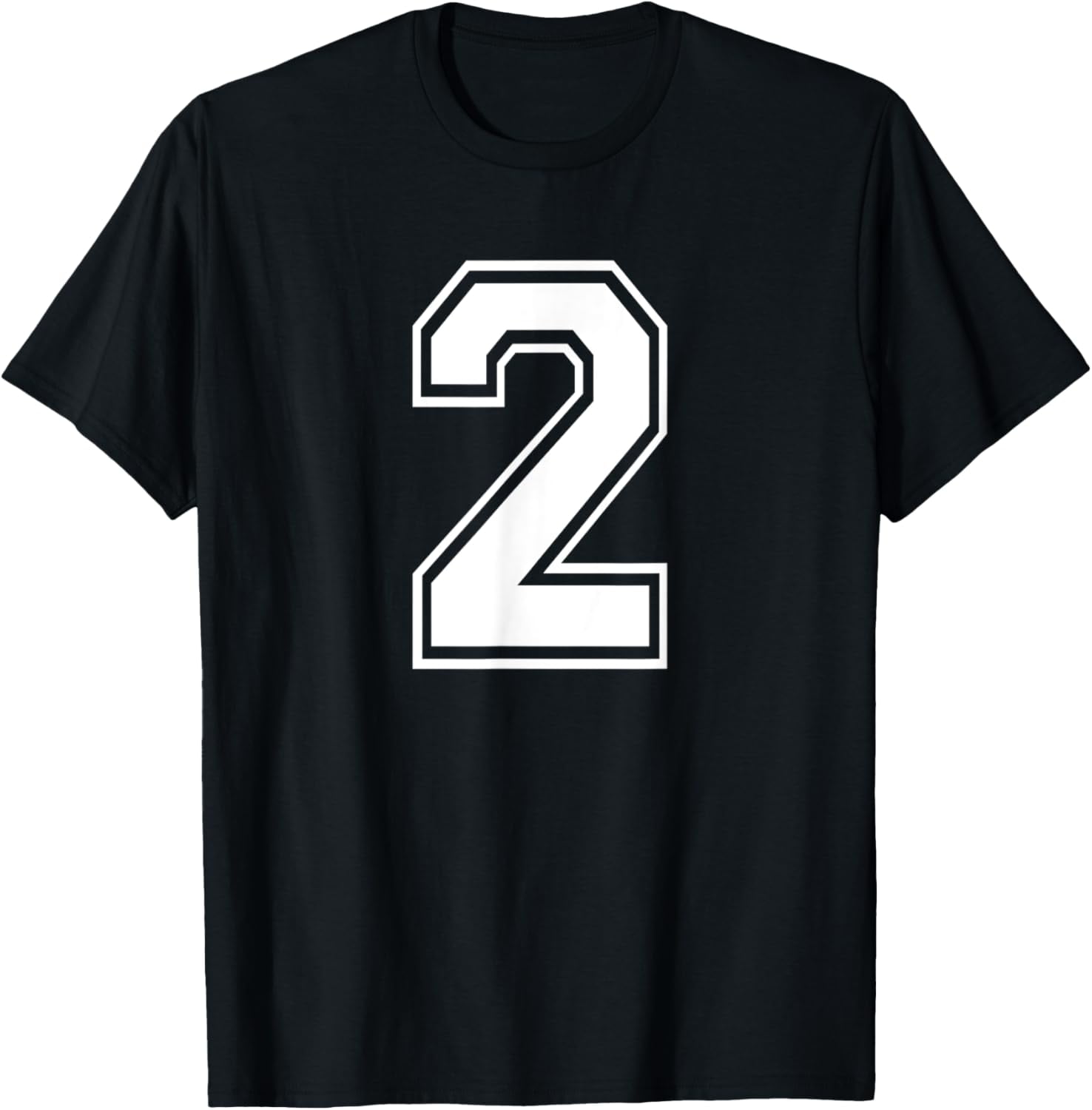 Number Two #2 Front and Back Sports Team Uniform T-Shirt - Walmart.com