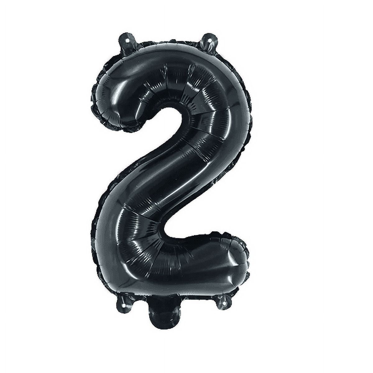 Number Two Balloon Black Number 2 Balloon 32" Foil Mylar Black Number ...