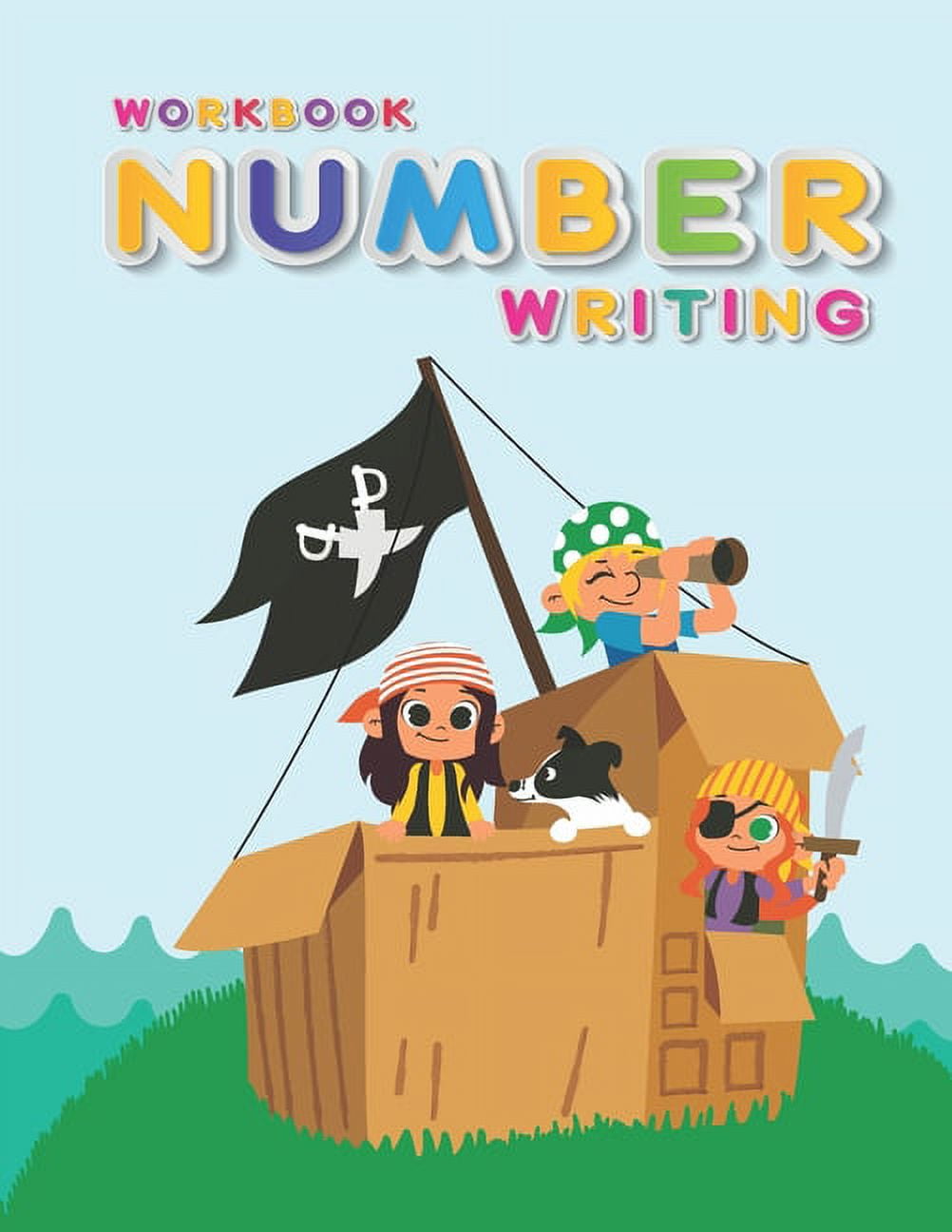 Number Writing: Handwriting Practice Book For Kids Writing Page and ...