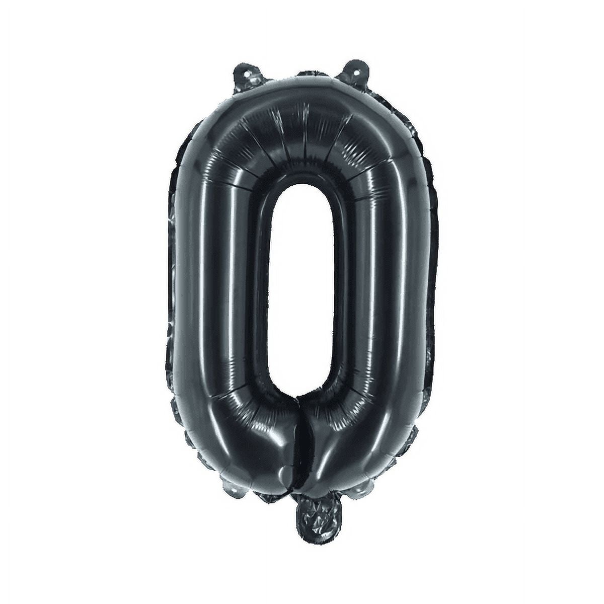 Number Zero Balloon Black Number 0 Balloon 32" Foil Mylar Black Number ...