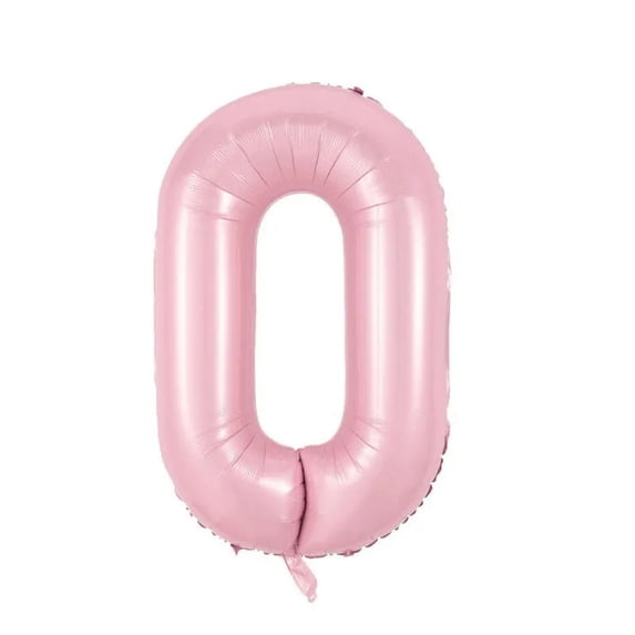 Number Zero Balloon Soft Pastel Pink Number 0 Balloon 32" Large Party ...