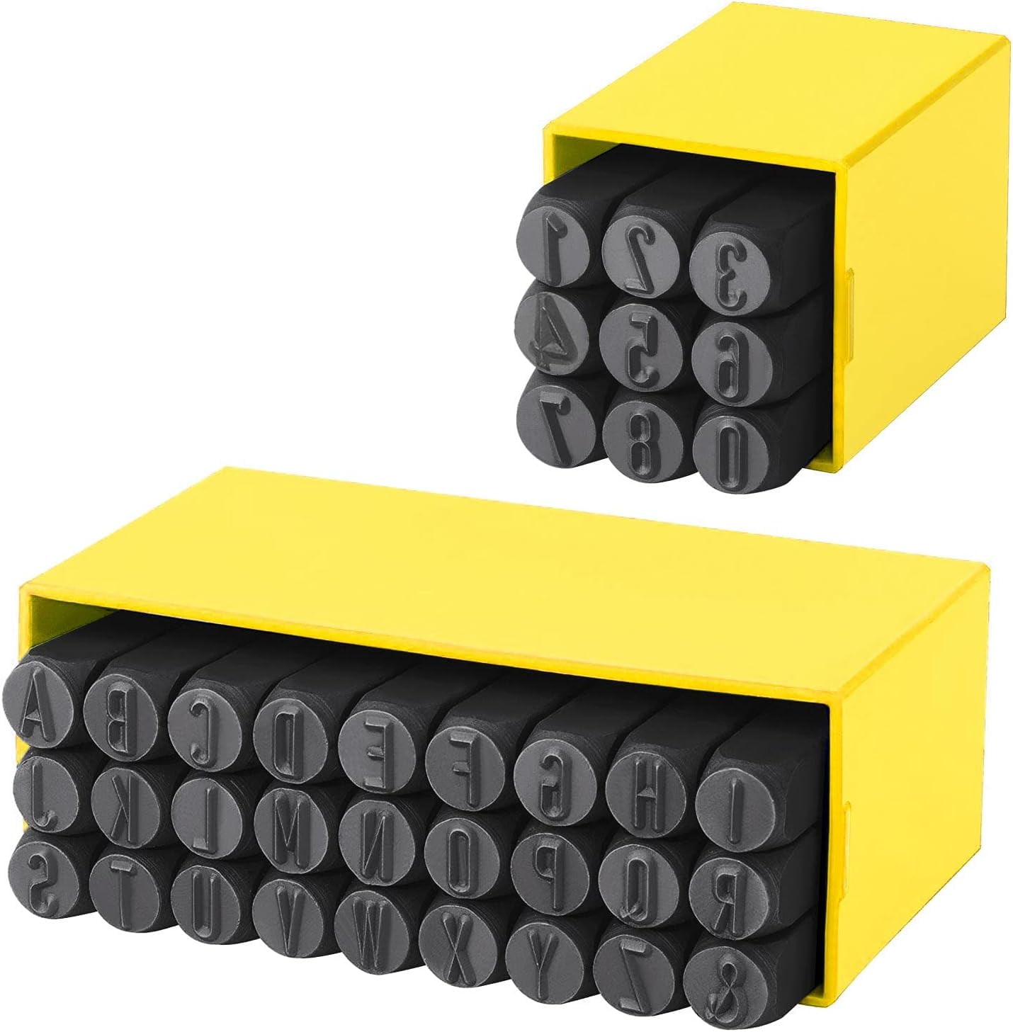 Number and Letter Stamp Set, 5/32"(4mm) Metal Stamping Kit, A-Z & 0-9 ...