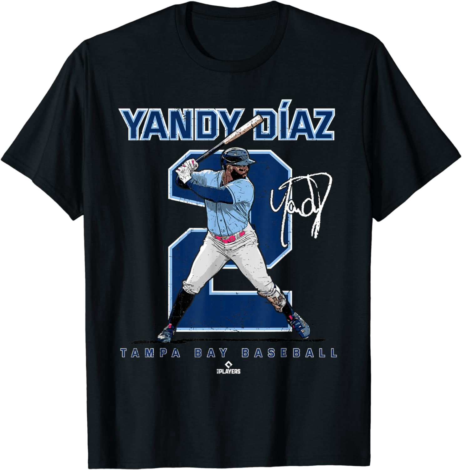 Number and Portrait Yandy Diaz Tampa Bay MLBPA T-Shirt - Walmart.com