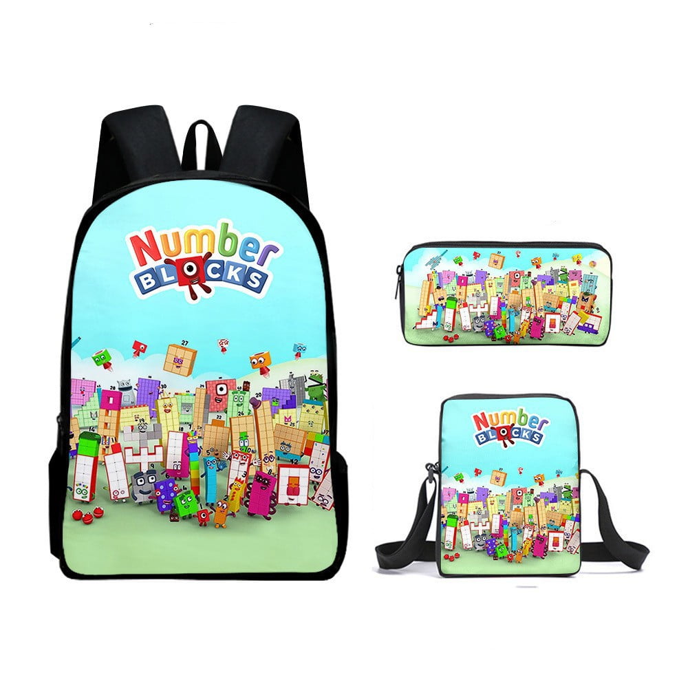 Number-blocks Backpack Numberblocks Cartoon Backpack Shoulder Bag ...