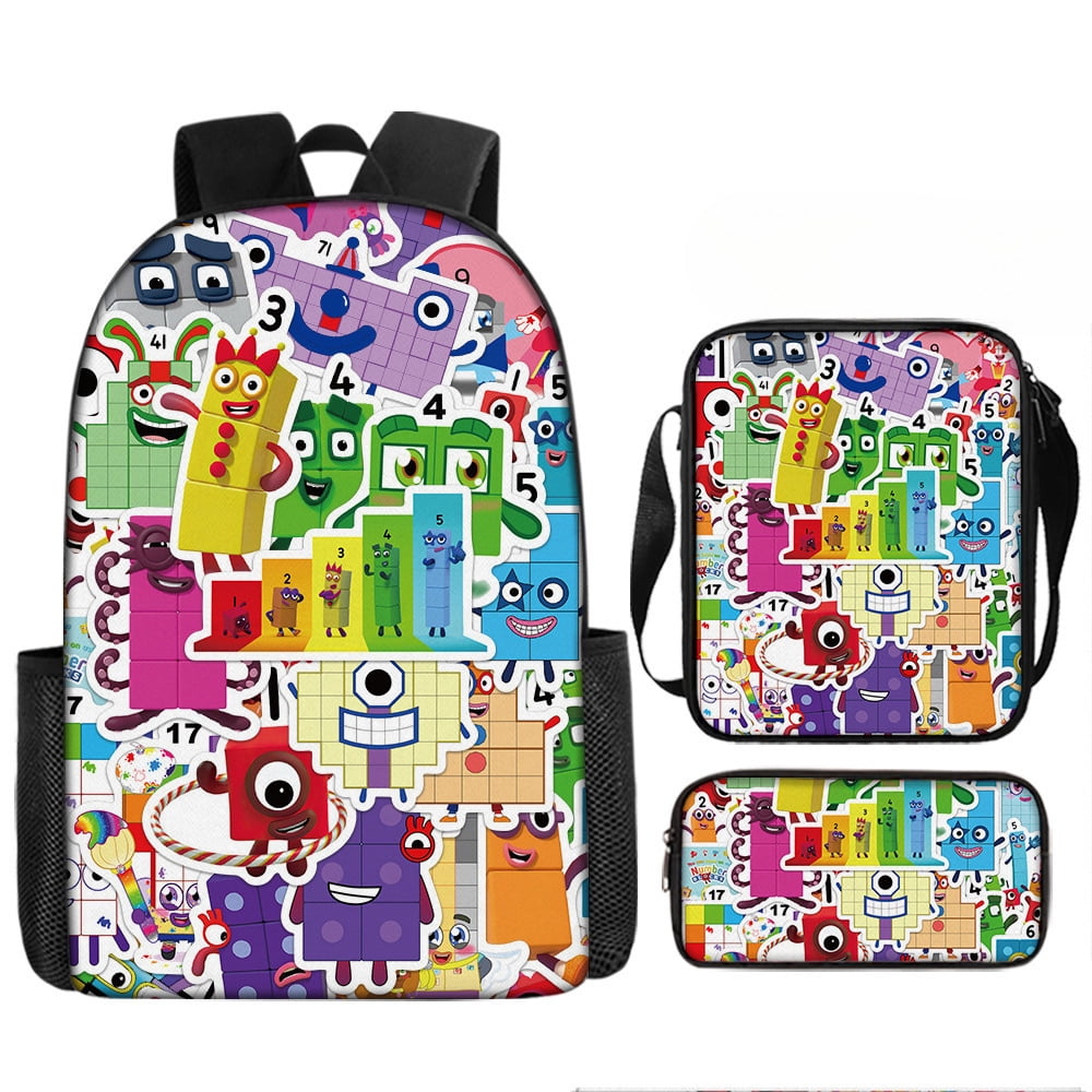 Number-blocks Backpack Numberblocks Cartoon Backpack Shoulder Bag ...