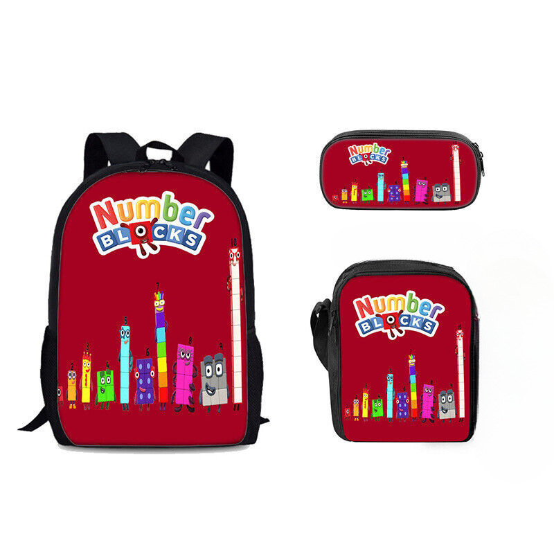 Number-blocks Backpack Numberblocks Cartoon Backpack Shoulder Bag ...