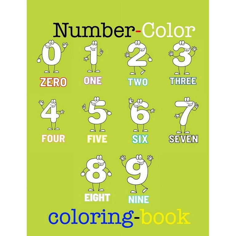 numbers coloring pages easy for girls