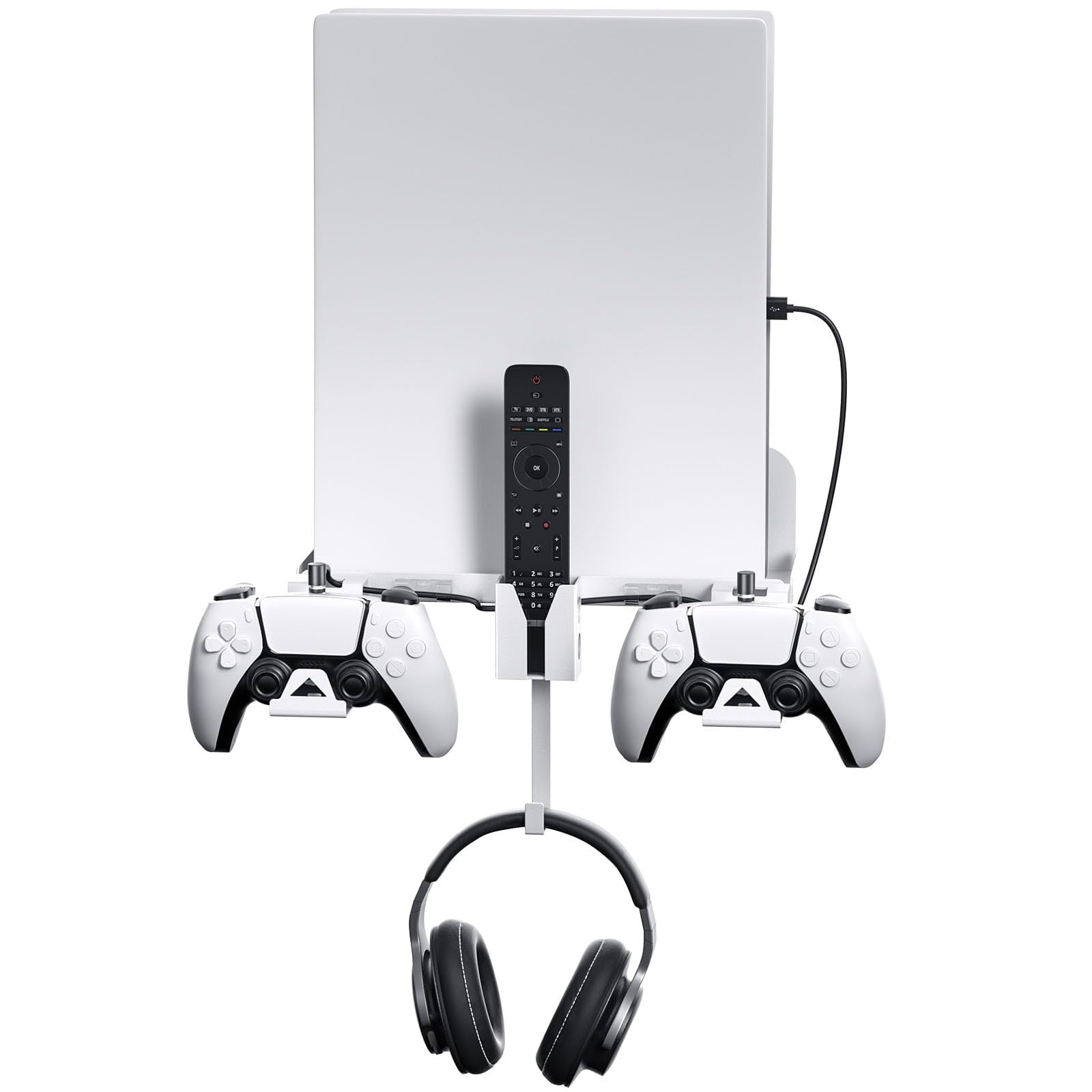 Number-one PS5 Wall Mount Bracket with Accessories, 2-in-1 Cable for ...