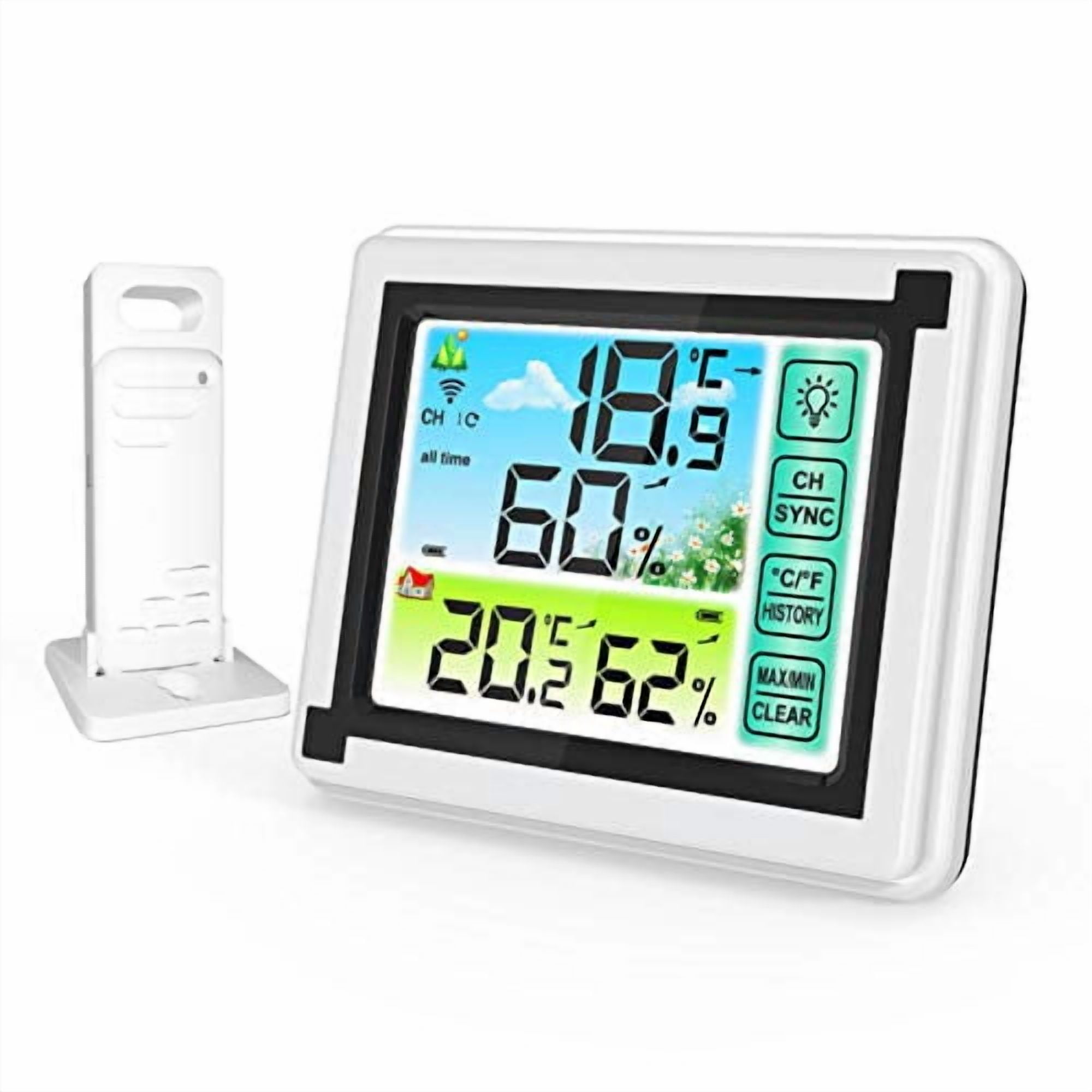 Number-one Wireless Weather Station Indoor Outdoor Thermometer with ...