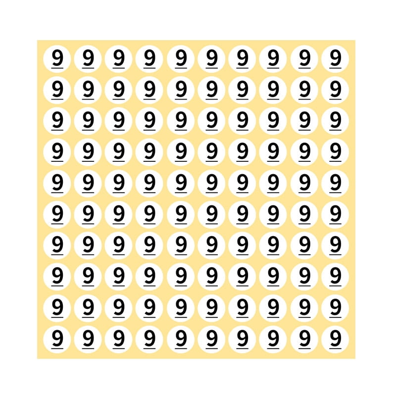 Number sticker color label paper copper plate sticker size label paper ...