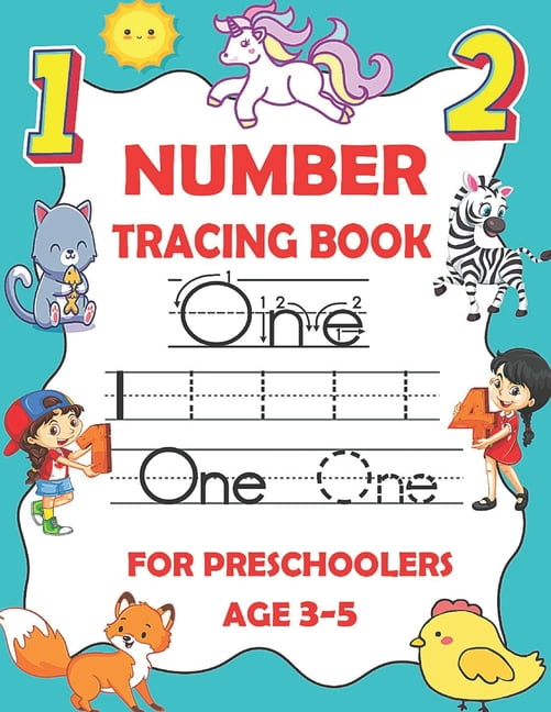 Number tracing book for preschoolers ages 3-5 : Number writing practice ...
