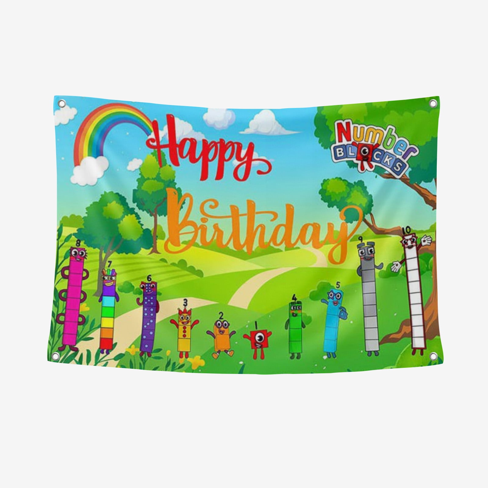 Numberblocks 3.28*4.92FT/100*150CM Banner Background Backdrop Party ...