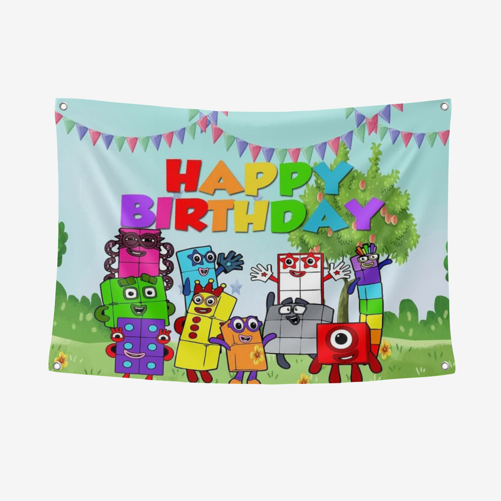 Numberblocks 3.28*4.92FT/100*150CM Banner Background Backdrop Party ...