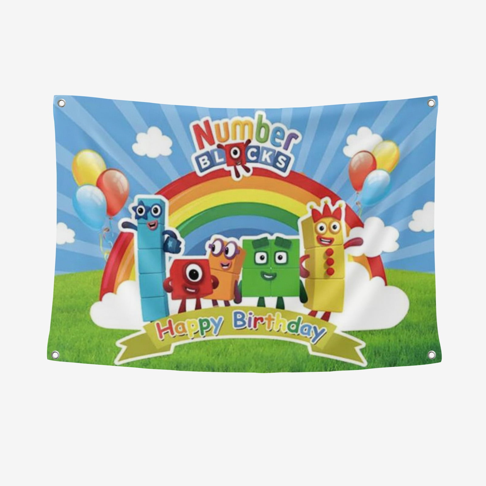 Numberblocks 3.28*4.92FT/100*150CM Banner Background Backdrop Party ...