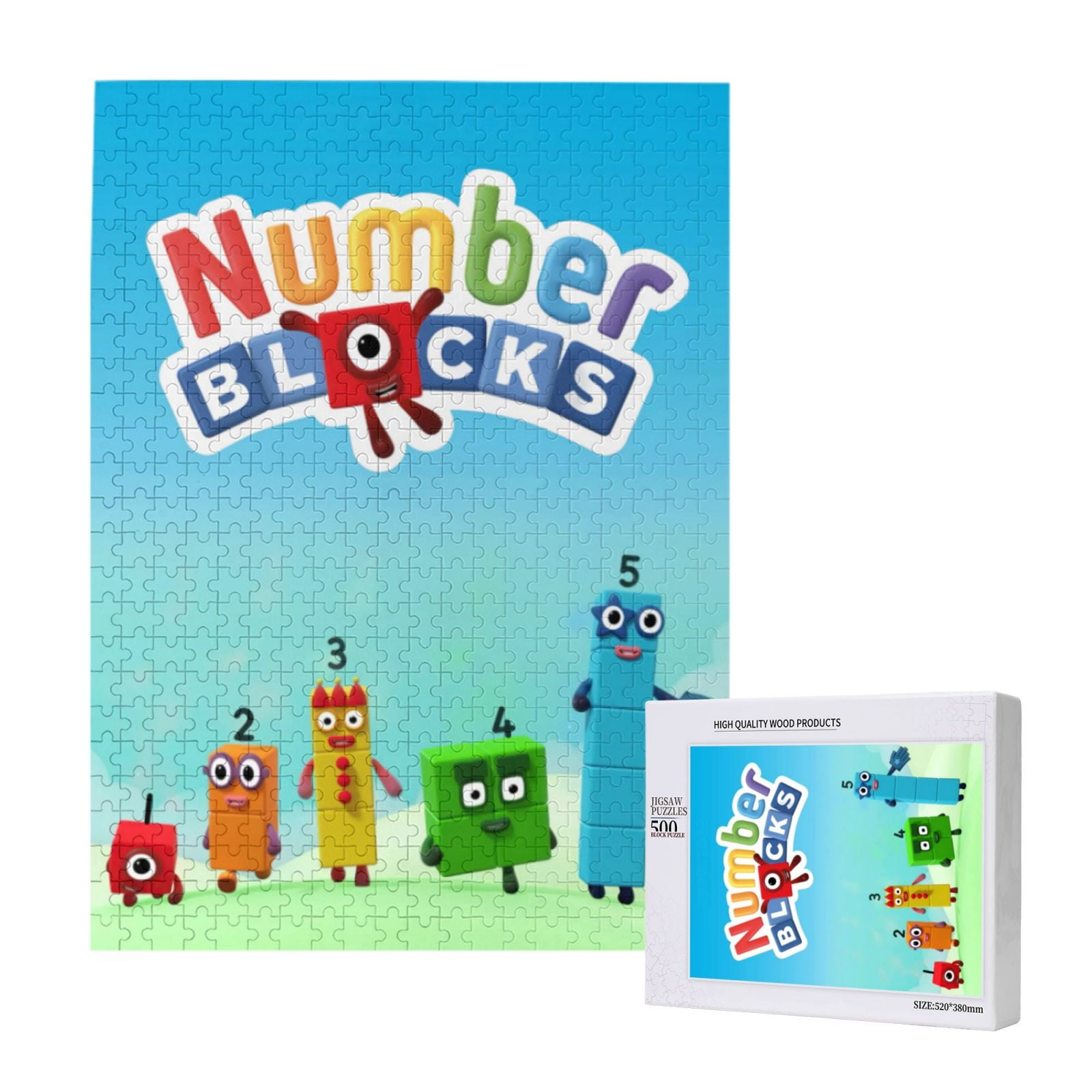 Numberblocks 300 500 1000 Piece Jigsaw Puzzle, Funny Family Game Boys ...