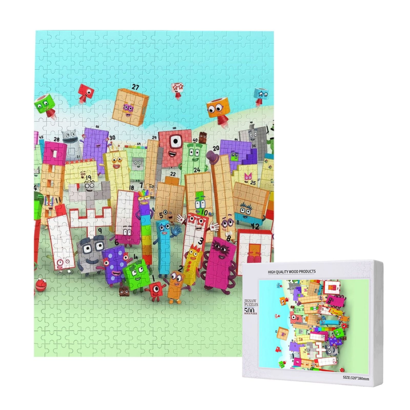 Numberblocks 300 500 1000 Piece Jigsaw Puzzle, Funny Family Game Boys ...