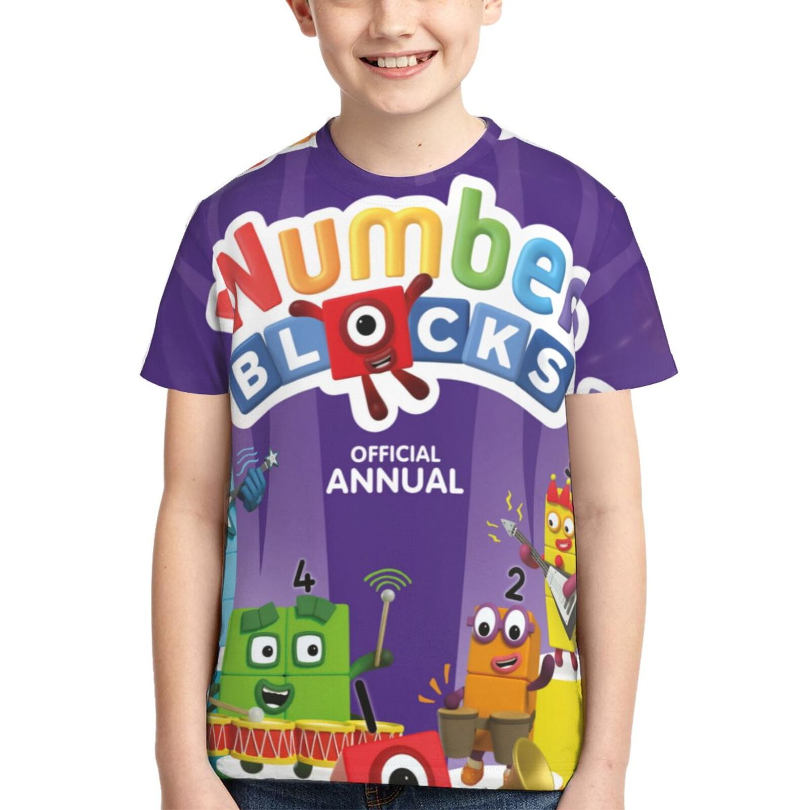 Numberblocks 3D Printed Anime Shirt Colorful Gaming Graphic T-Shirt for ...