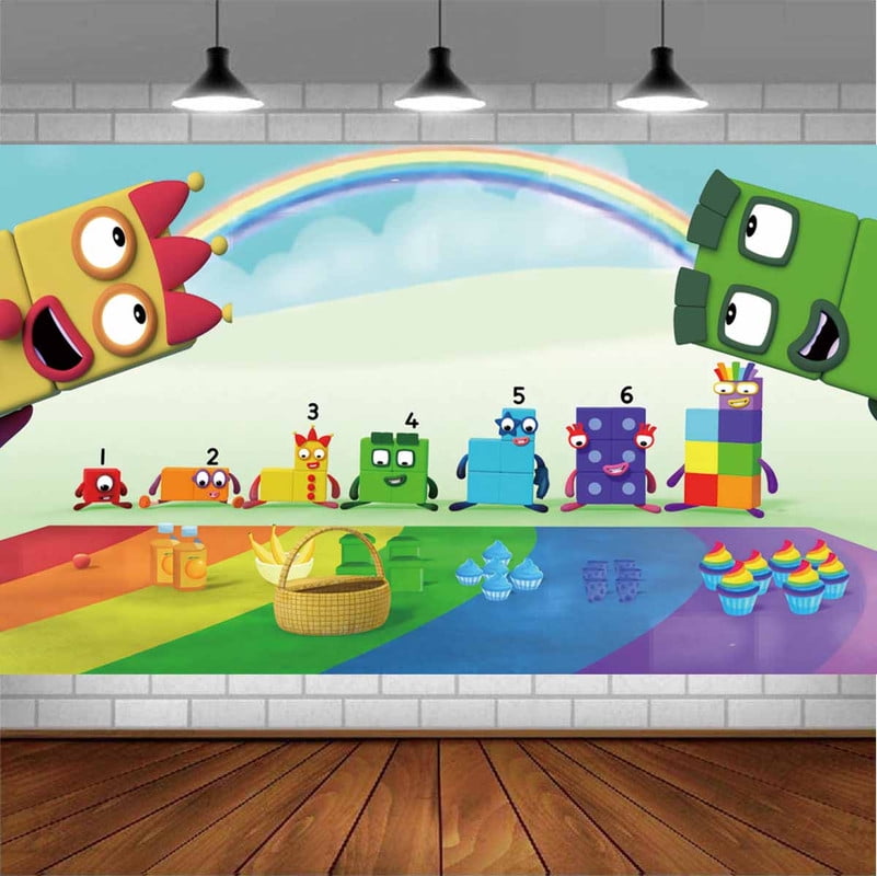 Numberblocks Backdrop Taspestry Wall Decor Banner Party Supplies Post ...