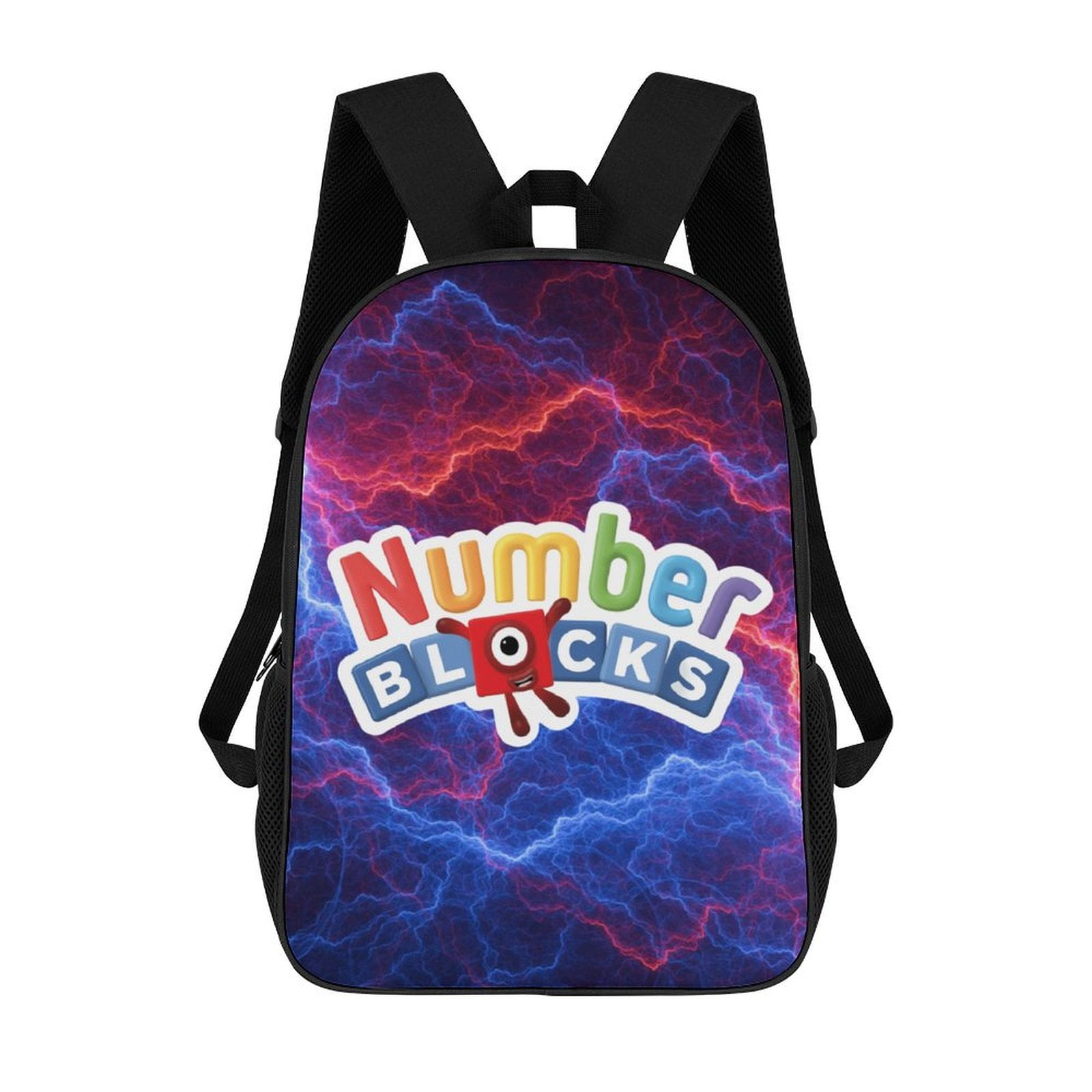 Numberblocks Backpack, 17 Inch Laptop Backpack, Water-Resistant BookBag ...