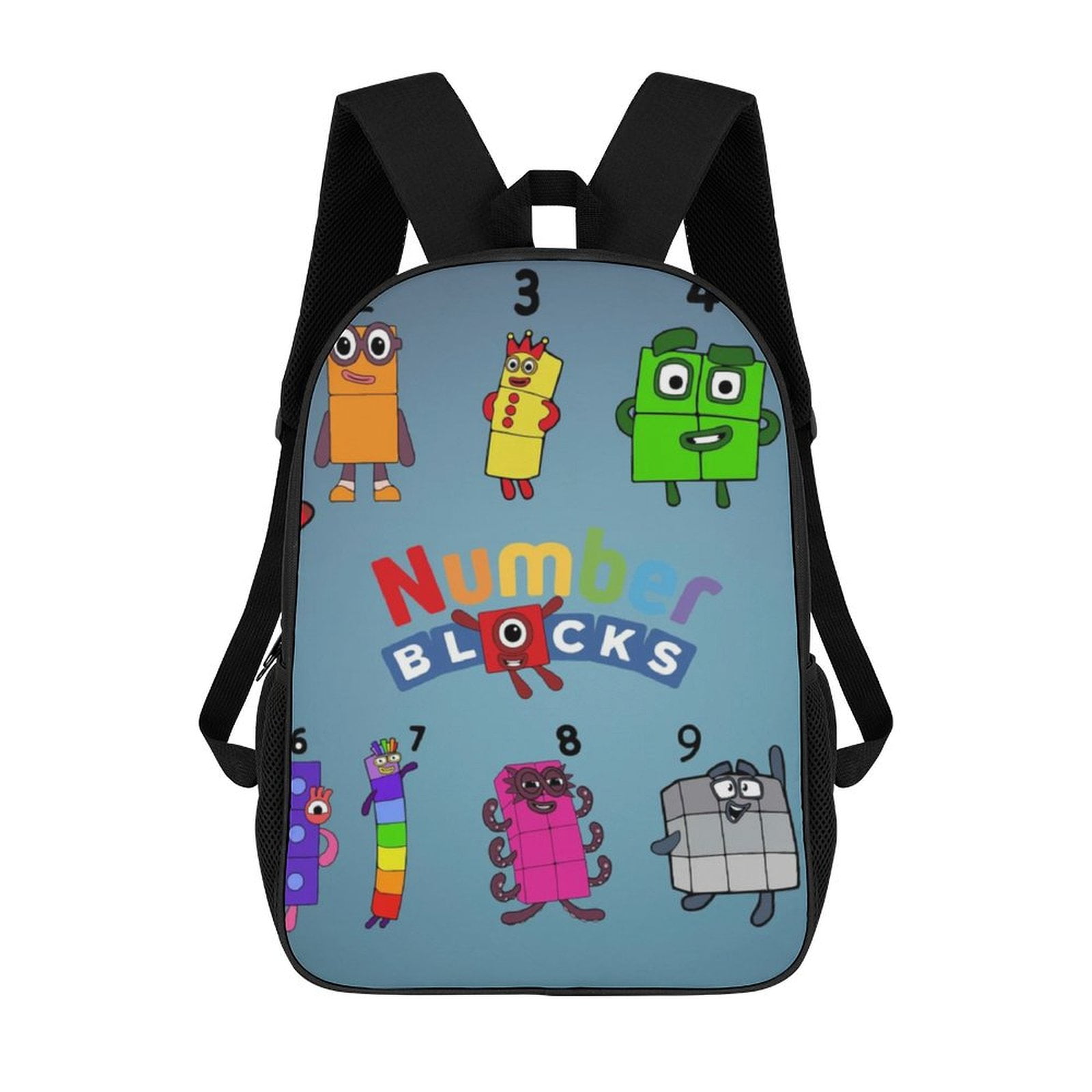 Numberblocks Backpack, 17 Inch Laptop Backpack, Water-Resistant BookBag ...