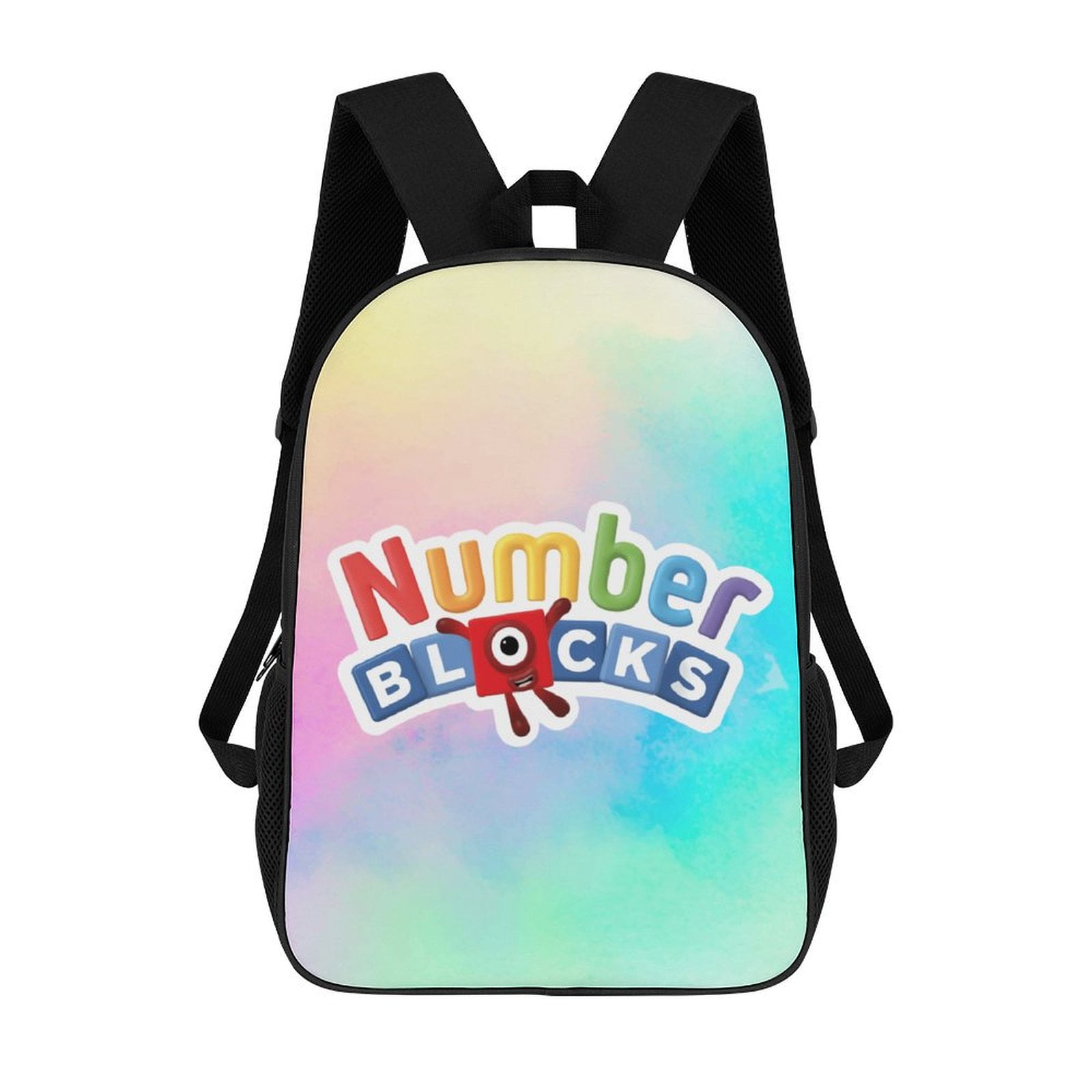 Numberblocks Backpack, 17 Inch Laptop Backpack, Water-Resistant BookBag ...
