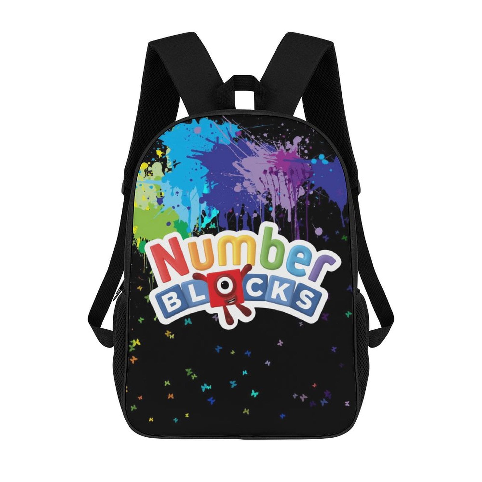 Numberblocks Backpack, 17 Inch Laptop Backpack, Water-Resistant BookBag ...