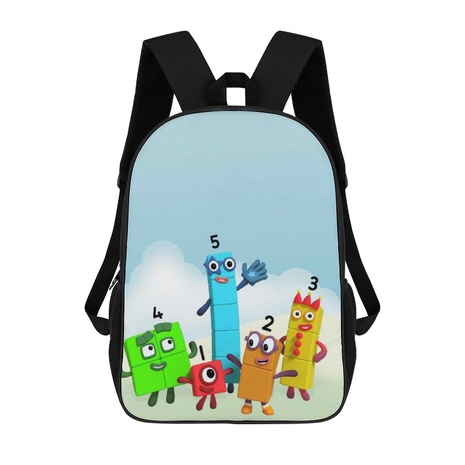 Numberblocks Backpack, 17 Inch Laptop Backpack, Water-Resistant BookBag ...