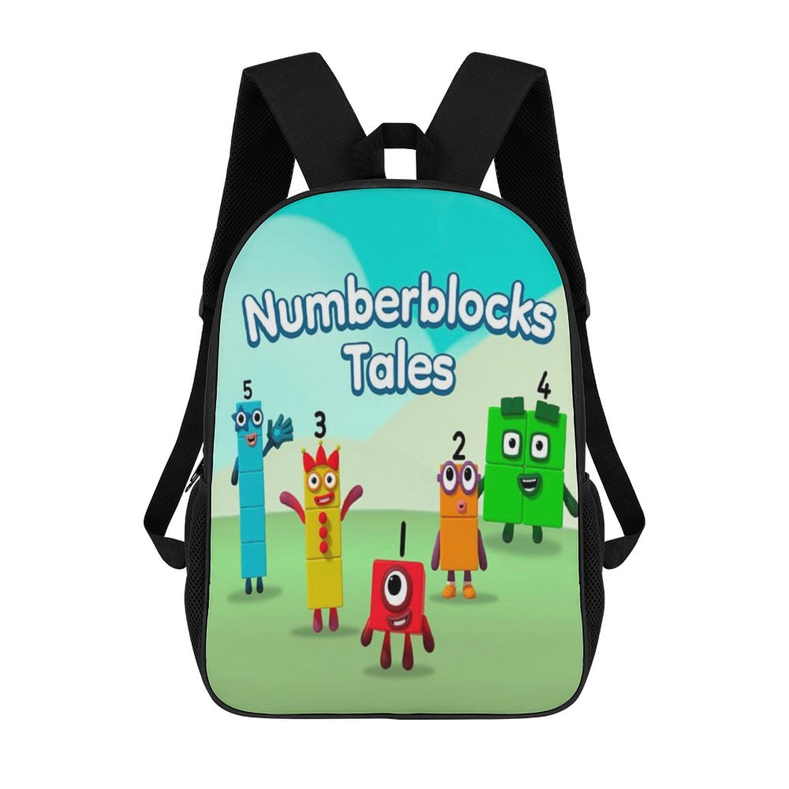 Numberblocks Backpack, 17 Inch Laptop Backpack, Water-Resistant BookBag ...