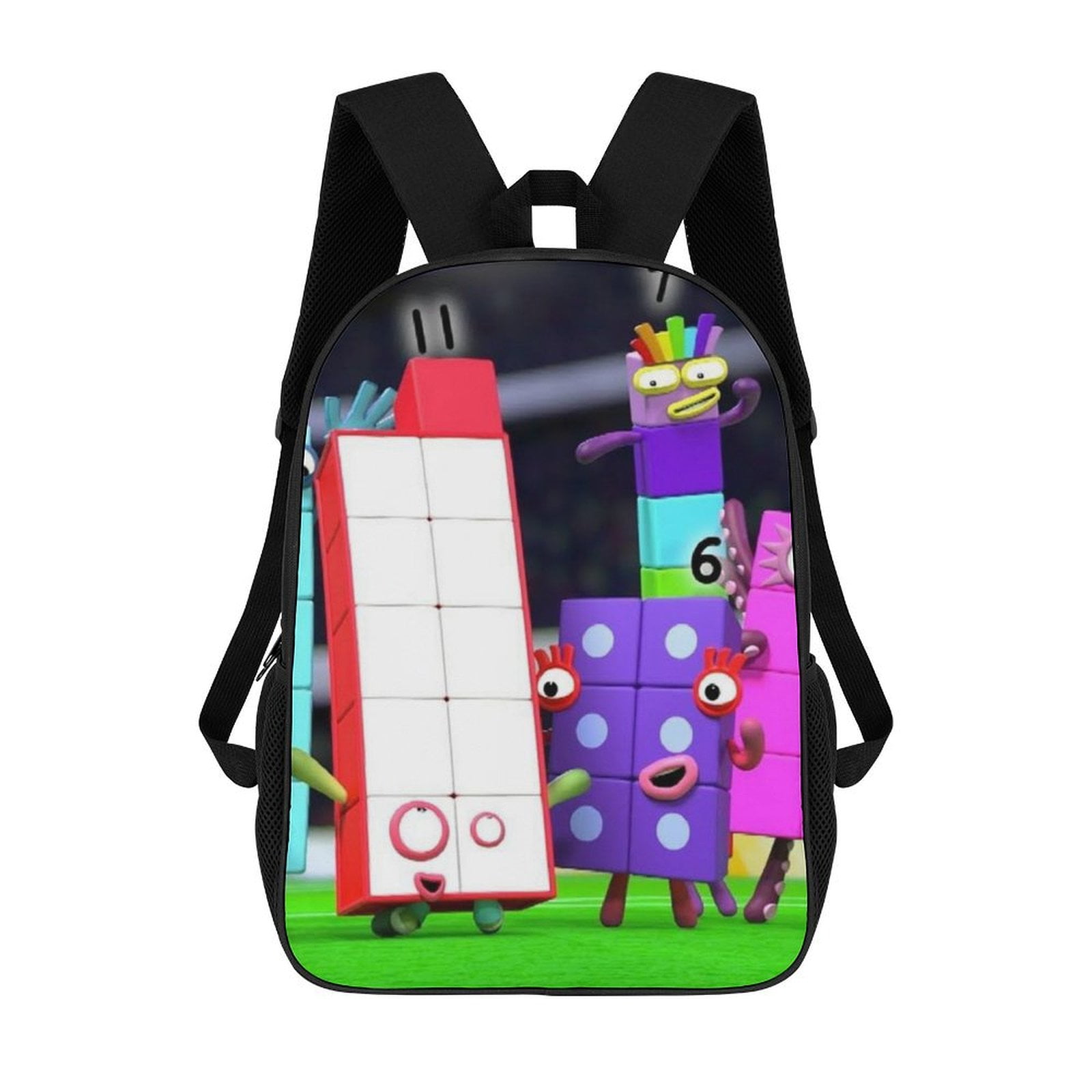Numberblocks Backpack, 17 Inch Laptop Backpack, Water-Resistant BookBag ...