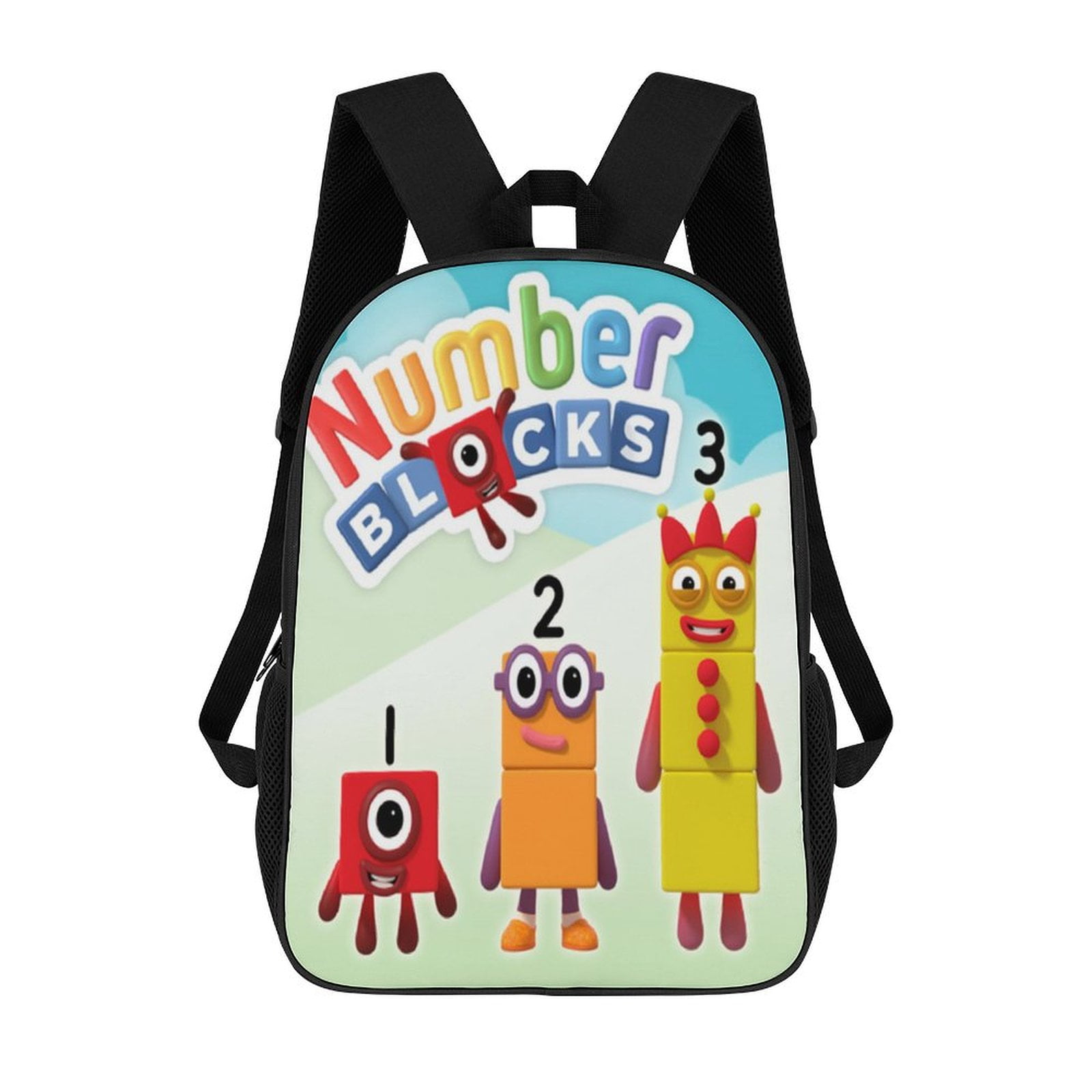 Numberblocks Backpack, 17 Inch Laptop Backpack, Water-Resistant BookBag ...