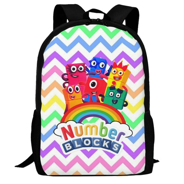 Numberblocks Backpack,3d Print Laptop Backpack Lightweight Casual ...