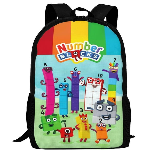 Numberblocks Backpack, 3d Print Laptop Backpack Lightweight Casual ...