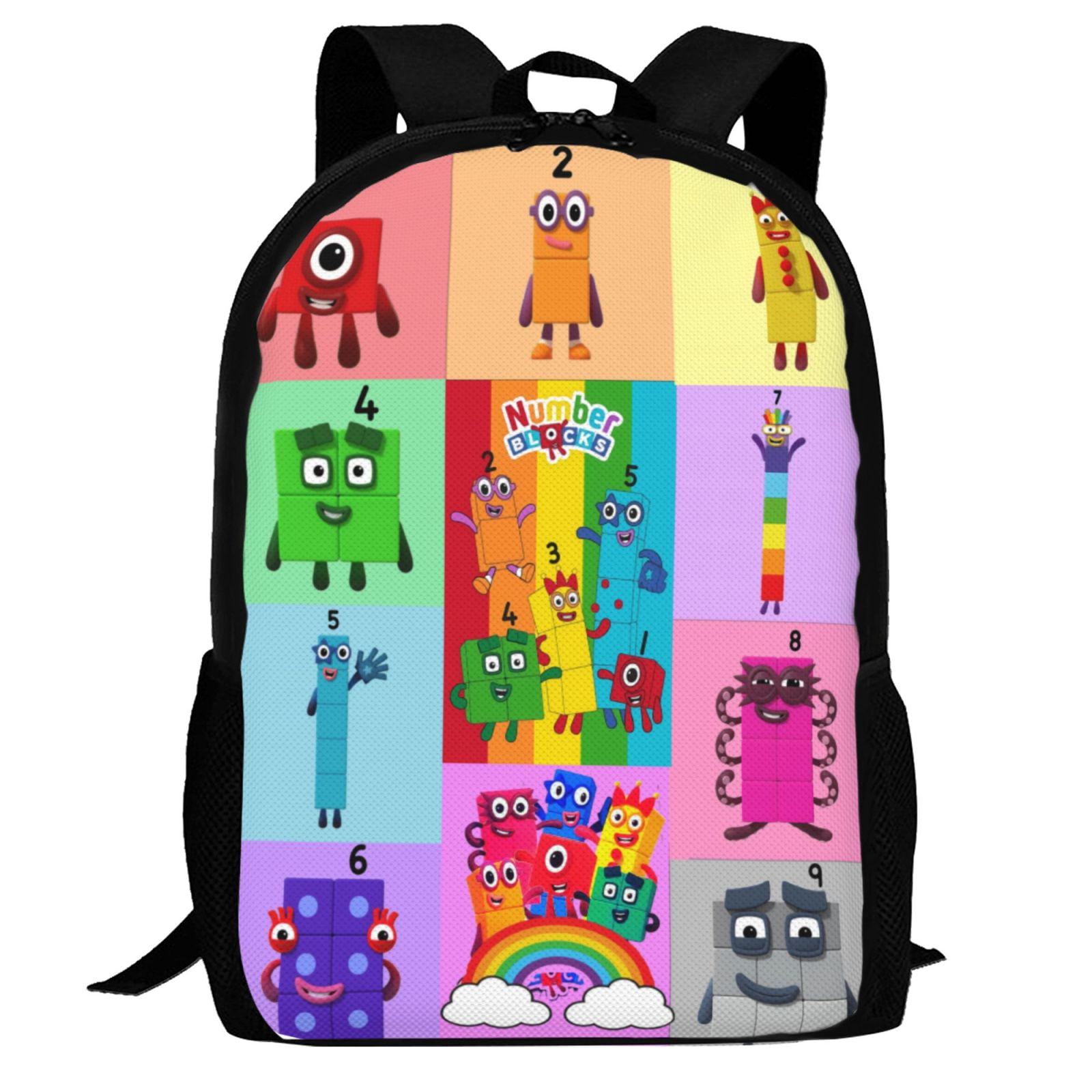 Numberblocks Backpack,3d Print Laptop Backpack Lightweight Casual ...