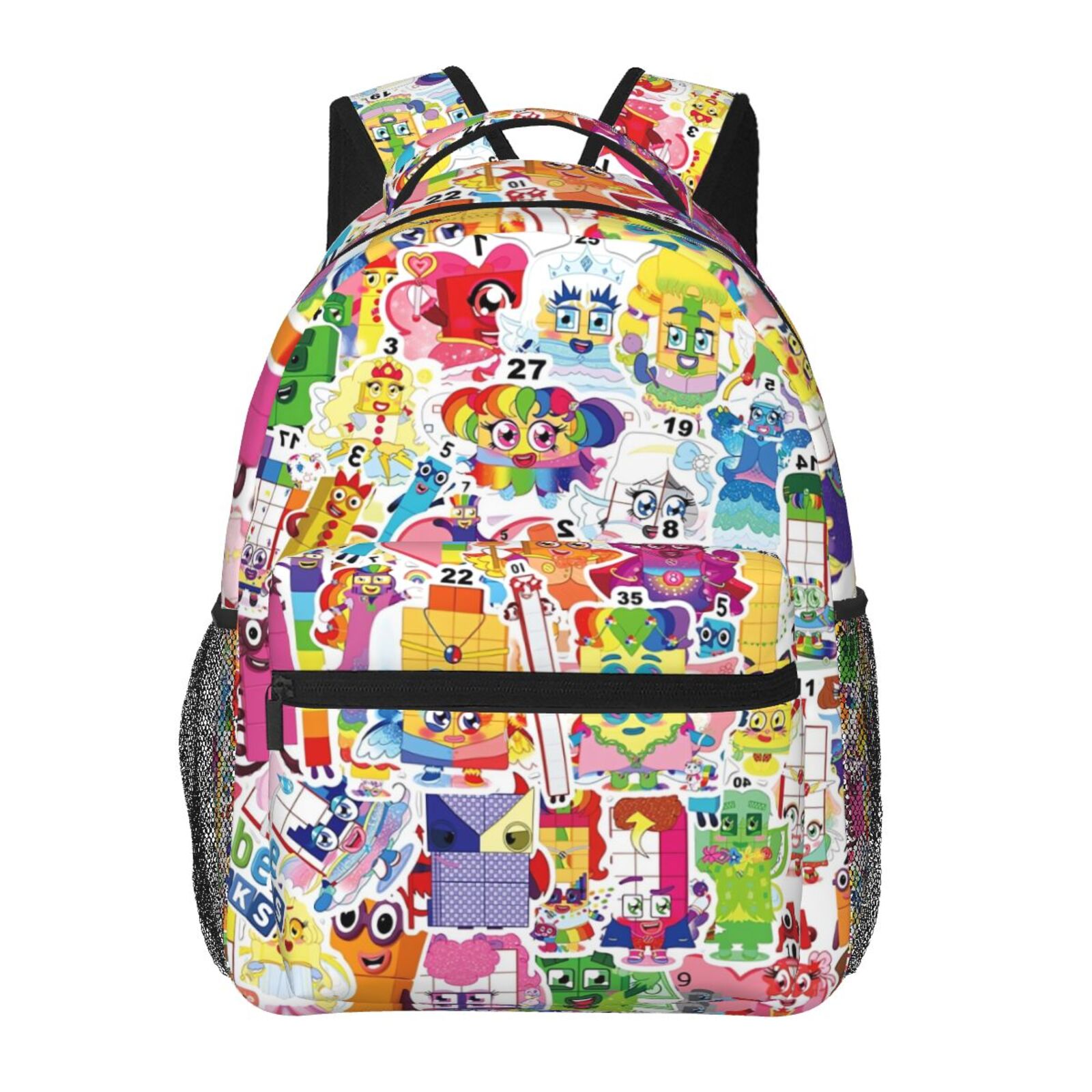Numberblocks Backpack Lightweight Bookbag Casual Daypack For Women Men ...