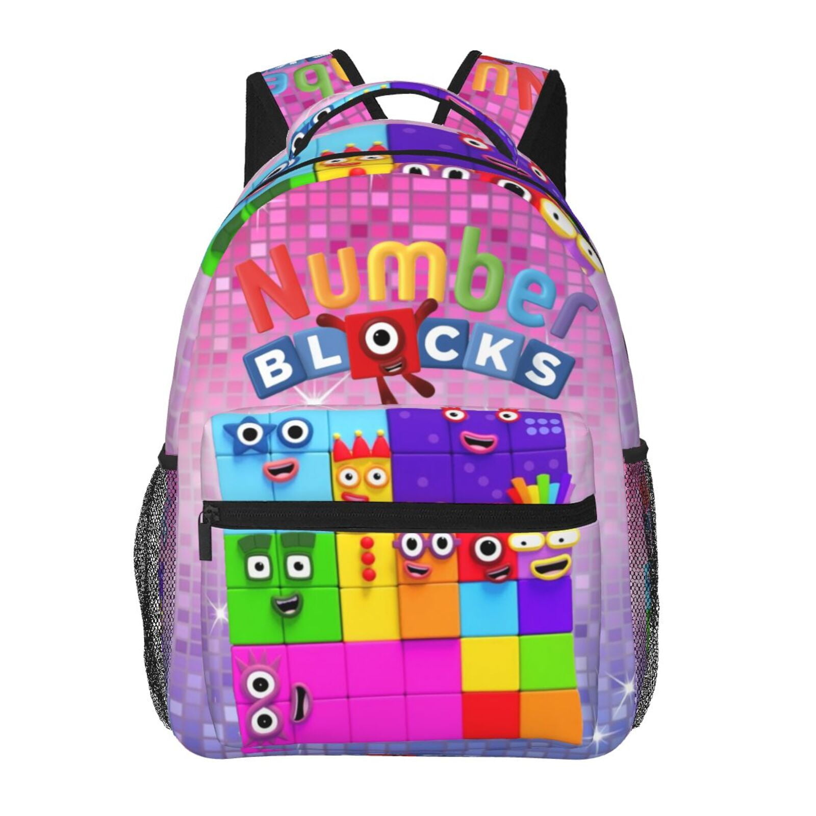 Numberblocks Backpack Lightweight Bookbag Casual Daypack For Women Men ...