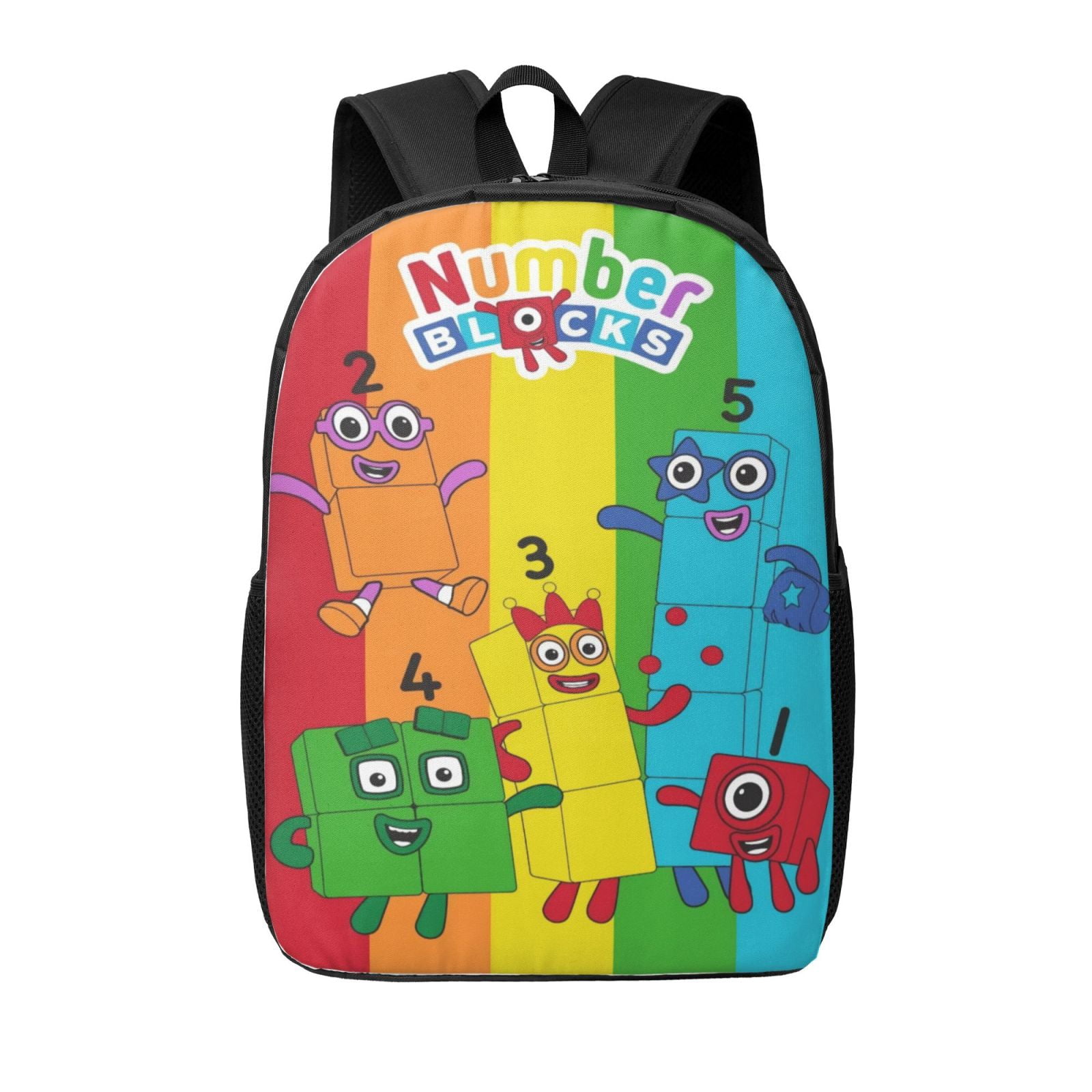 Numberblocks Backpacks 17 Inch Cartoon College School Laptop Bag ...