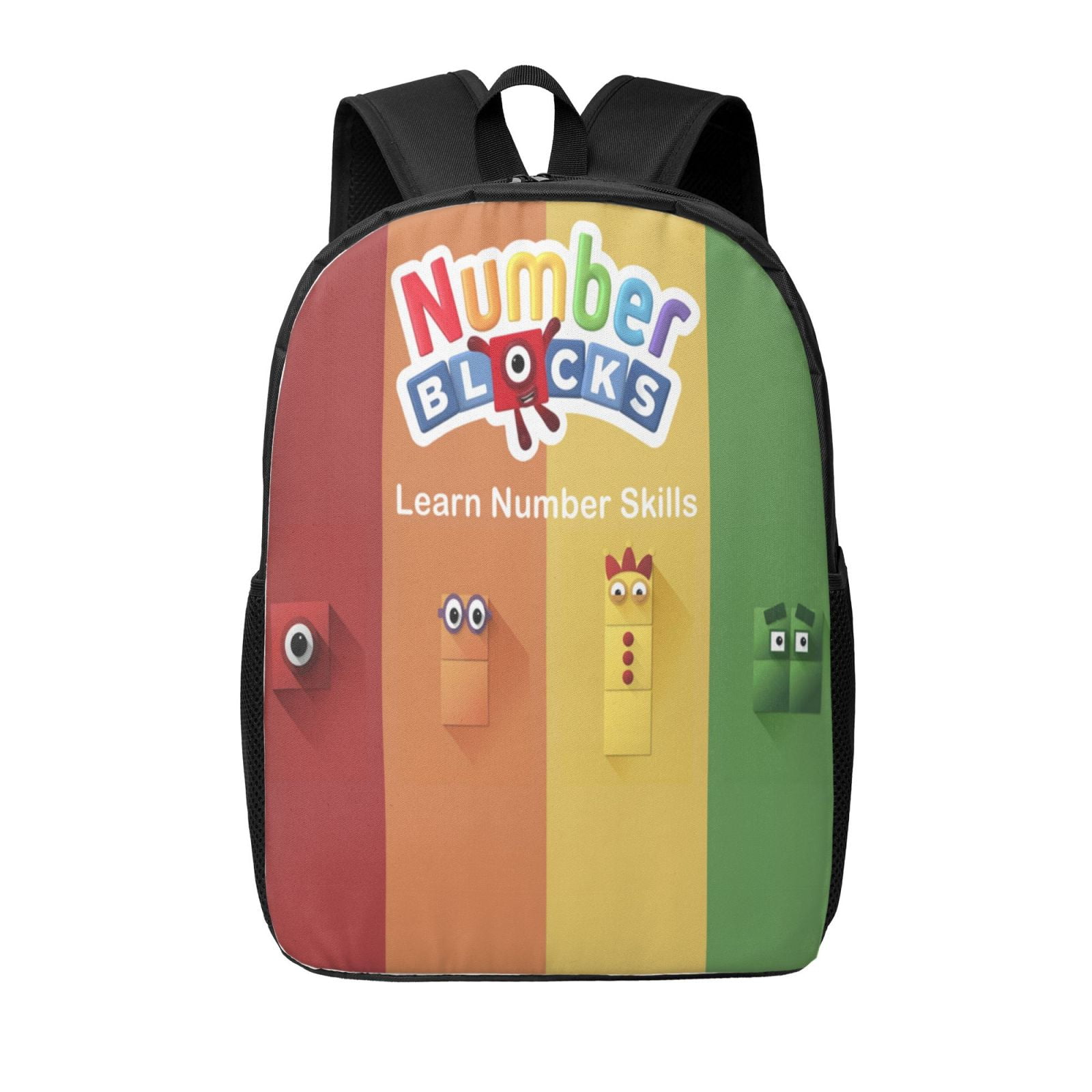 Numberblocks Backpacks 17 Inch Cartoon College School Laptop Bag ...