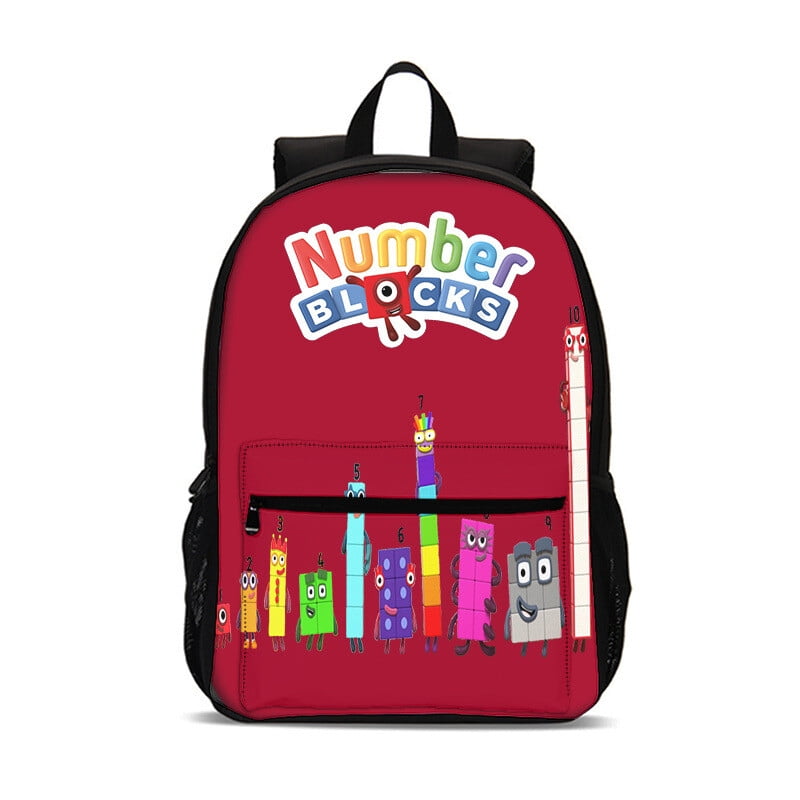 Numberblocks Backpacks Cartoon Print Leisure Sports Travel ...