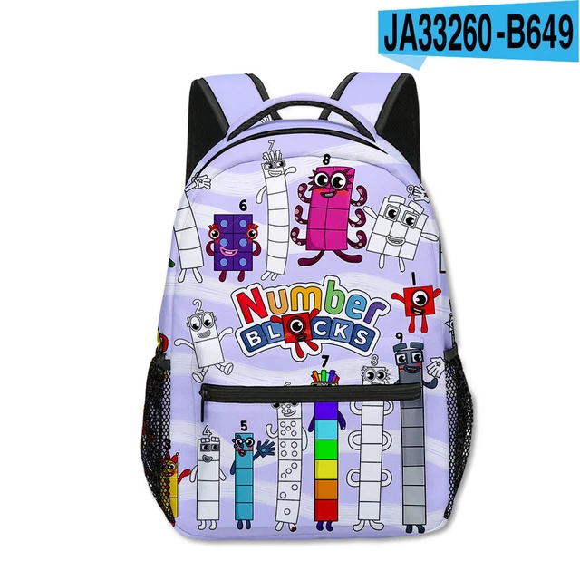 Numberblocks Backpacks Transparent Backpack Cute Large Capacity Laptop ...