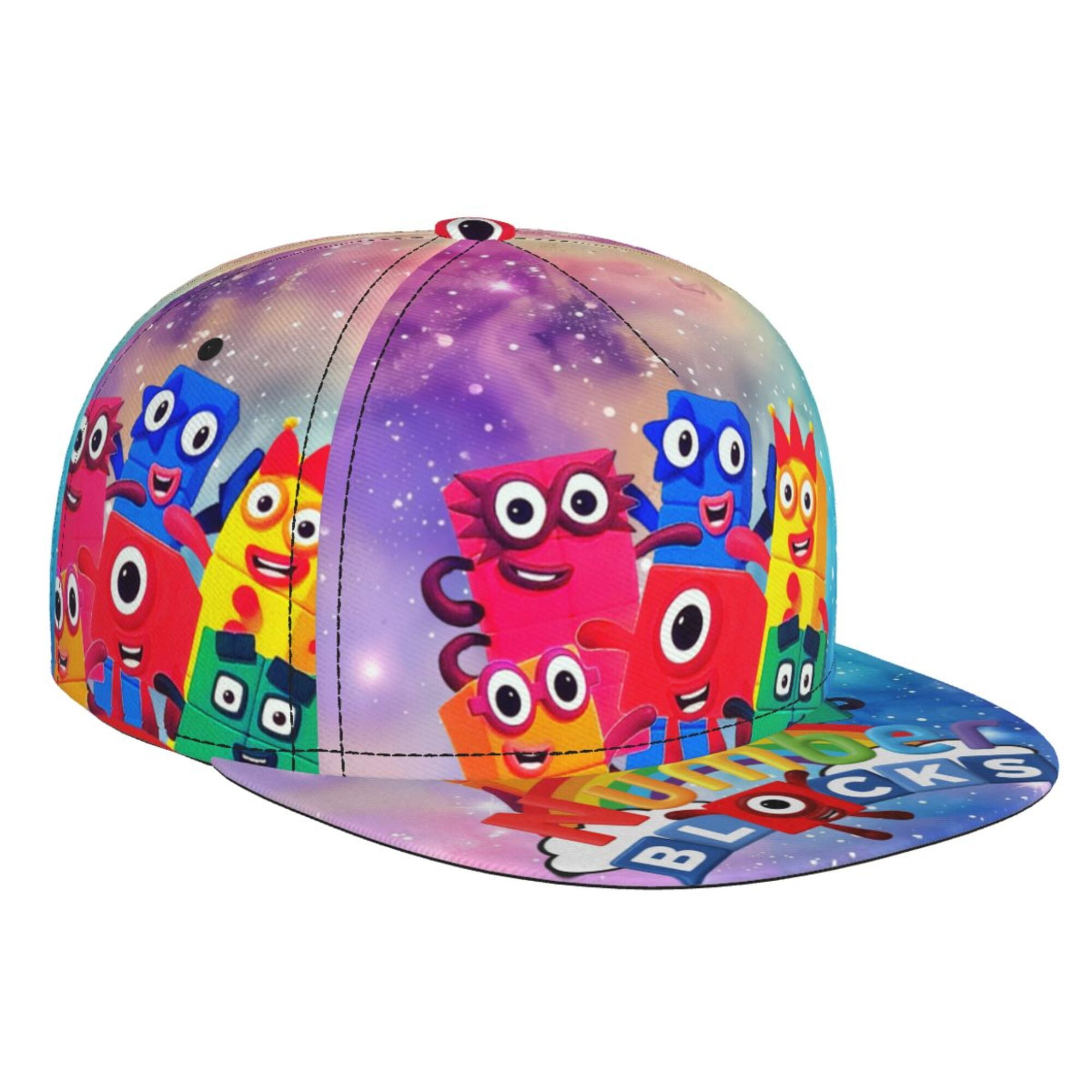 Numberblocks Baseball Cap For Men, Women & Kids, Classic Flat Brim Hat ...