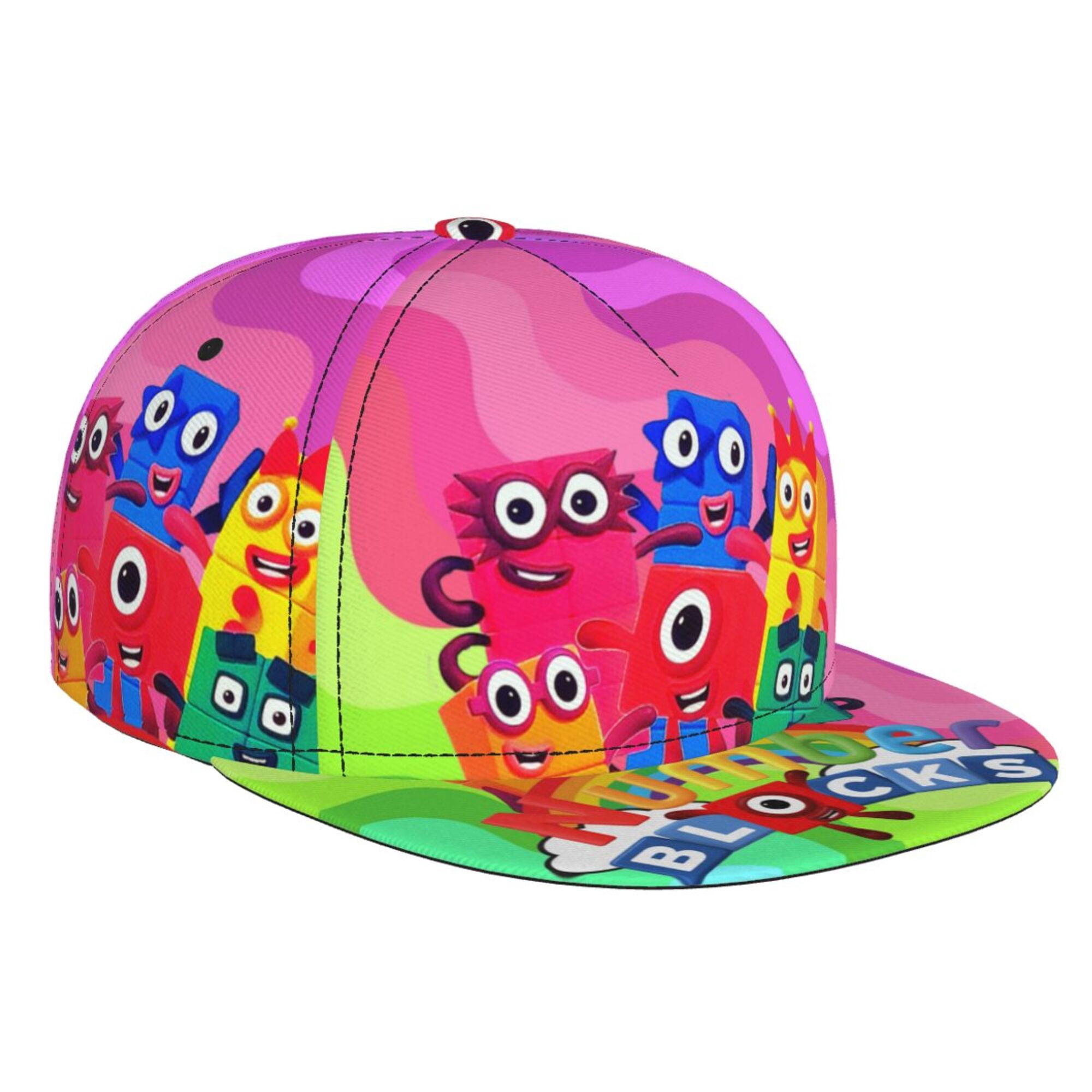 Numberblocks Baseball Cap For Men, Women & Kids, Classic Flat Brim Hat ...
