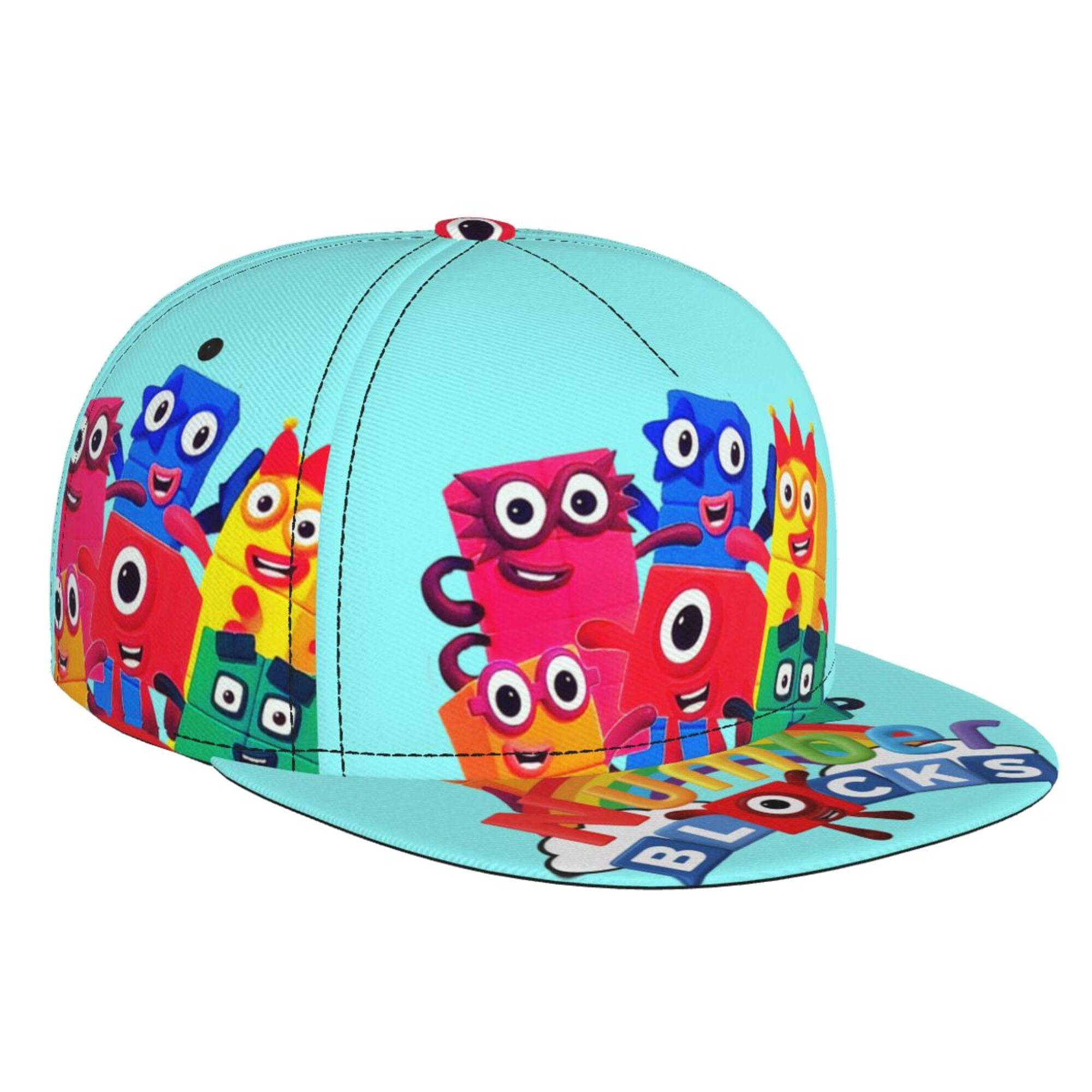 Numberblocks Baseball Cap For Men, Women & Kids, Classic Flat Brim Hat ...