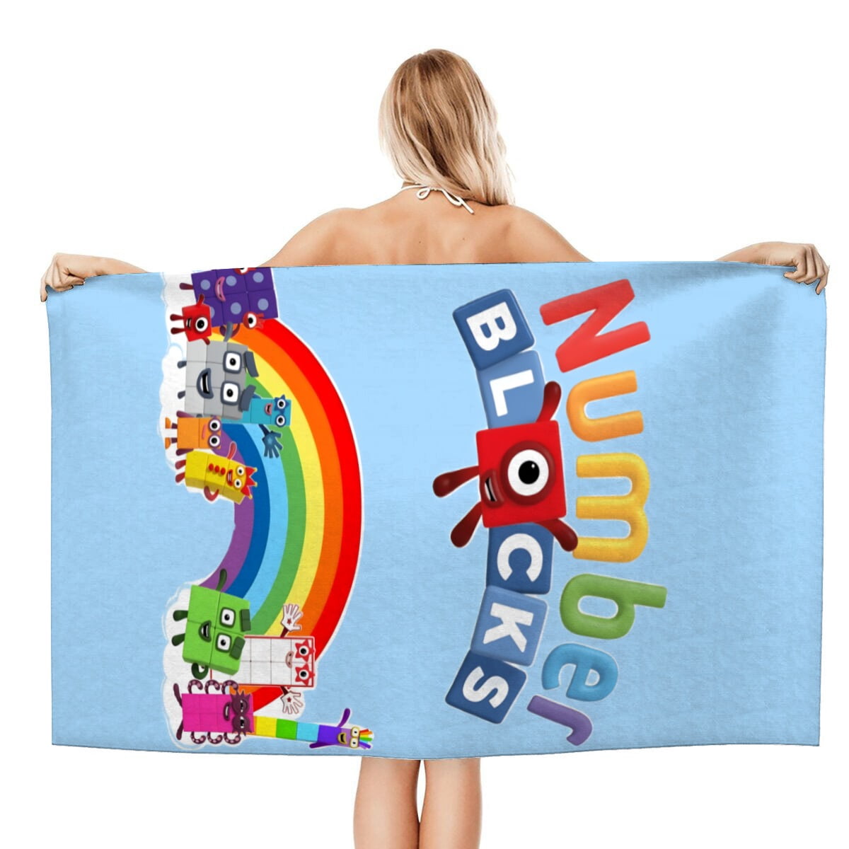 Numberblocks Beach Quick Drying Towel, soft, quick-drying, sand-free ...