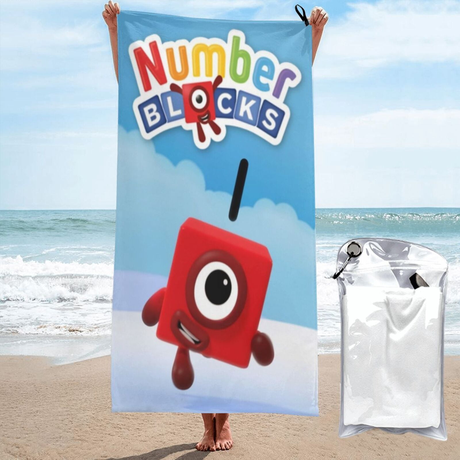 Numberblocks Beach Towel Soft Quick Dry Sandproof Towels for Swim Pool ...