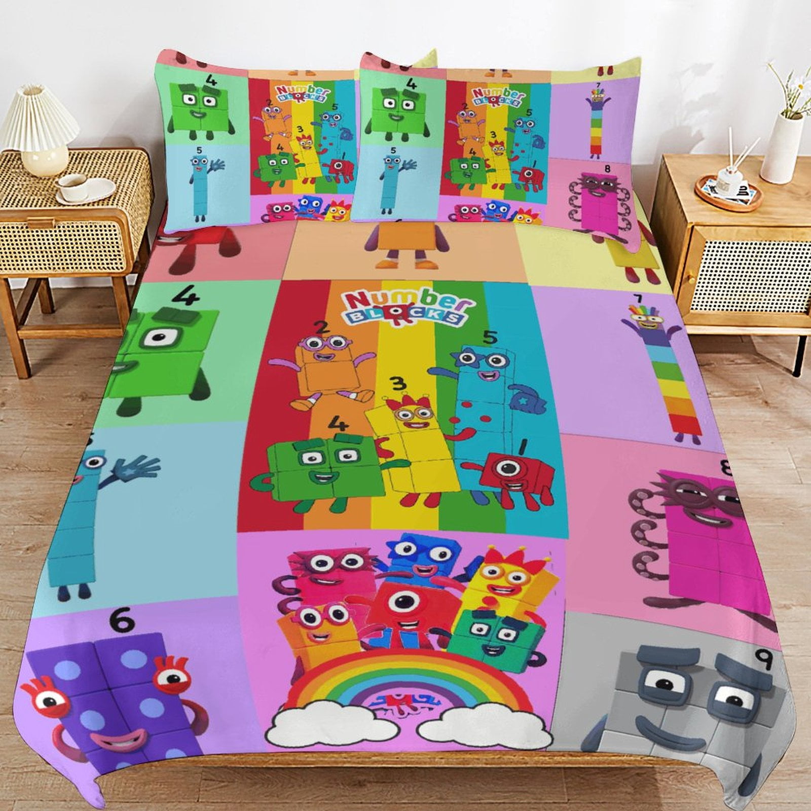Numberblocks Bed Duvet Cover Microfiber Bedding Sets 3D Printed ...