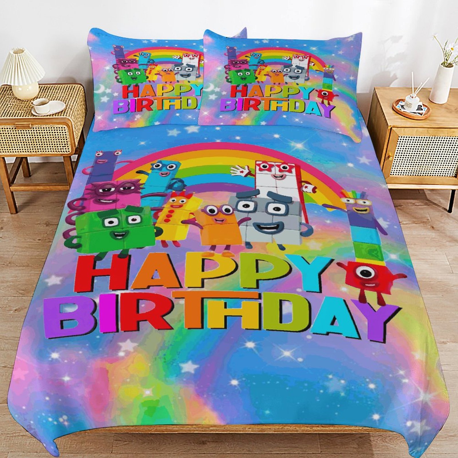 Numberblocks Bed Duvet Cover Microfiber Bedding Sets 3D Printed ...